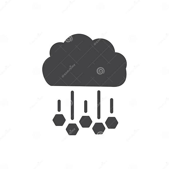 Hail Icon Flat Simple Outline Set Stock Illustration - Illustration of ...