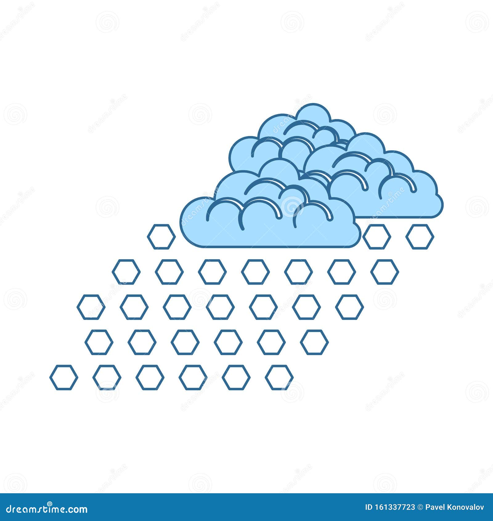 Hail Icon stock vector. Illustration of drop, outdoor - 161337723
