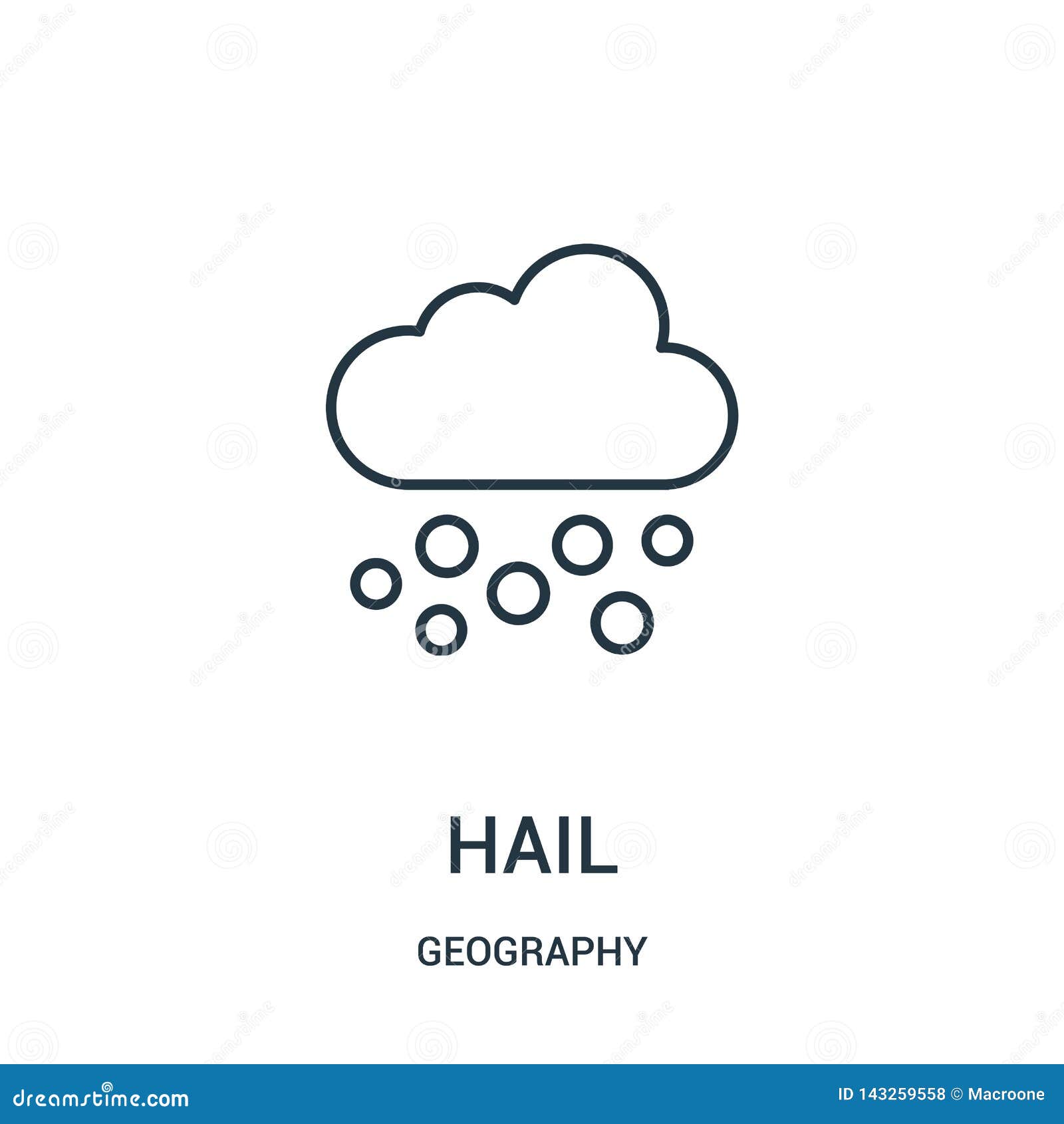 Hail Icon Vector from Geography Collection. Thin Line Hail Outline Icon ...