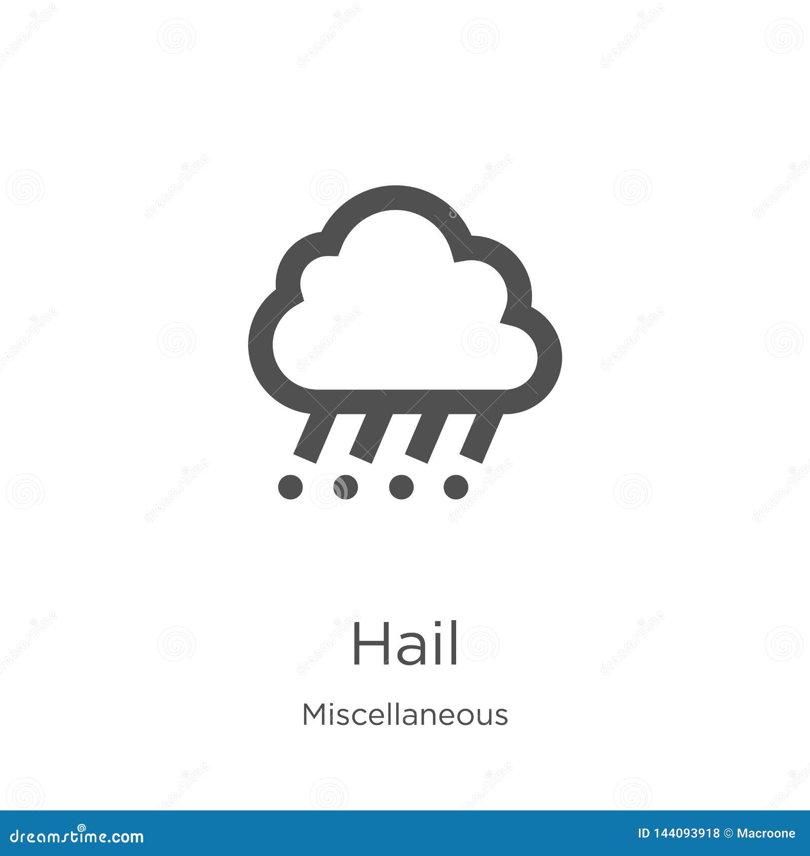 Hail Icon Vector from Miscellaneous Collection. Thin Line Hail Outline ...