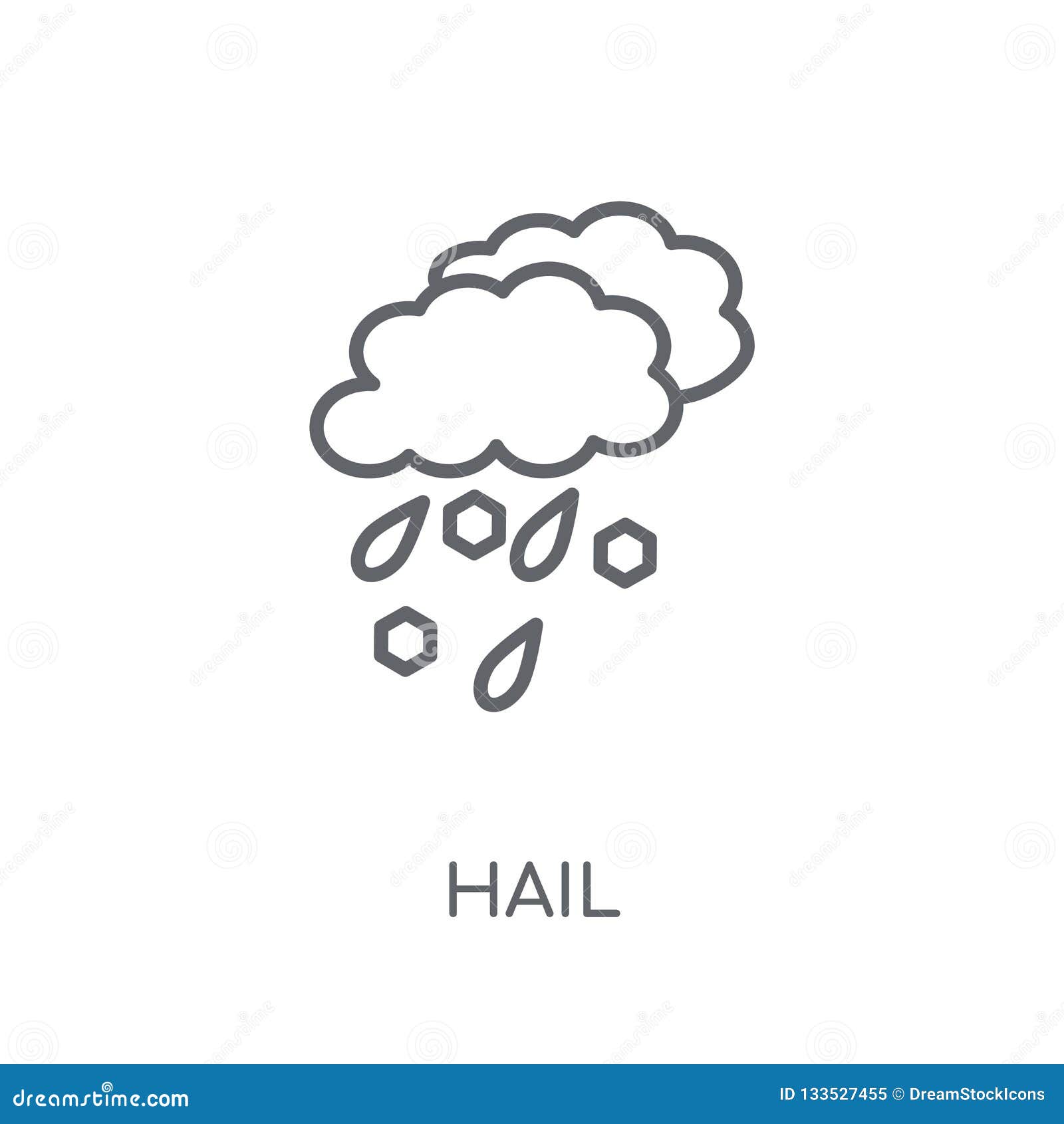 Hail Linear Icon. Modern Outline Hail Logo Concept on White Back Stock ...