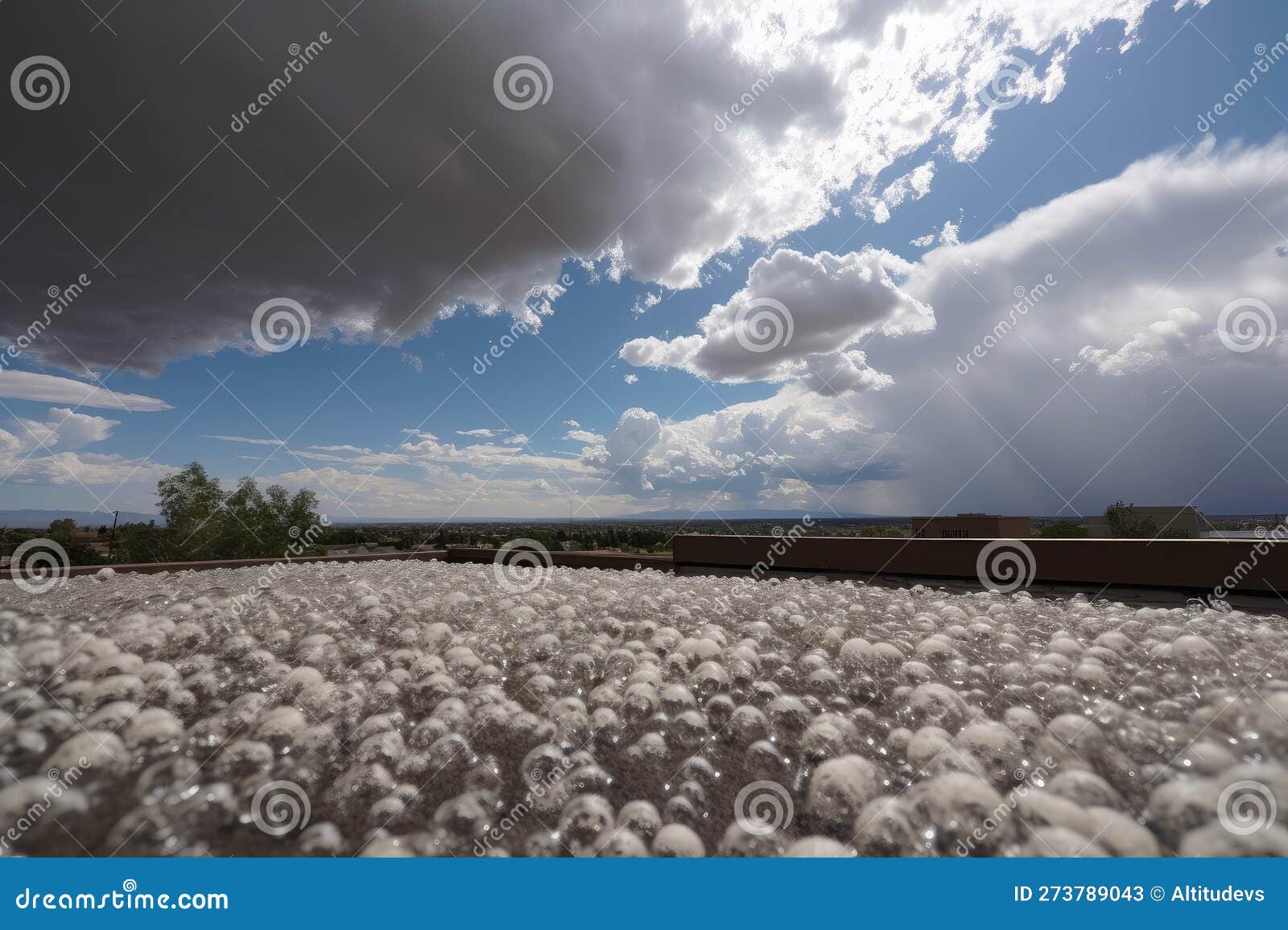 Hail Storm, with View of the Sky and Clouds from Above Stock ...