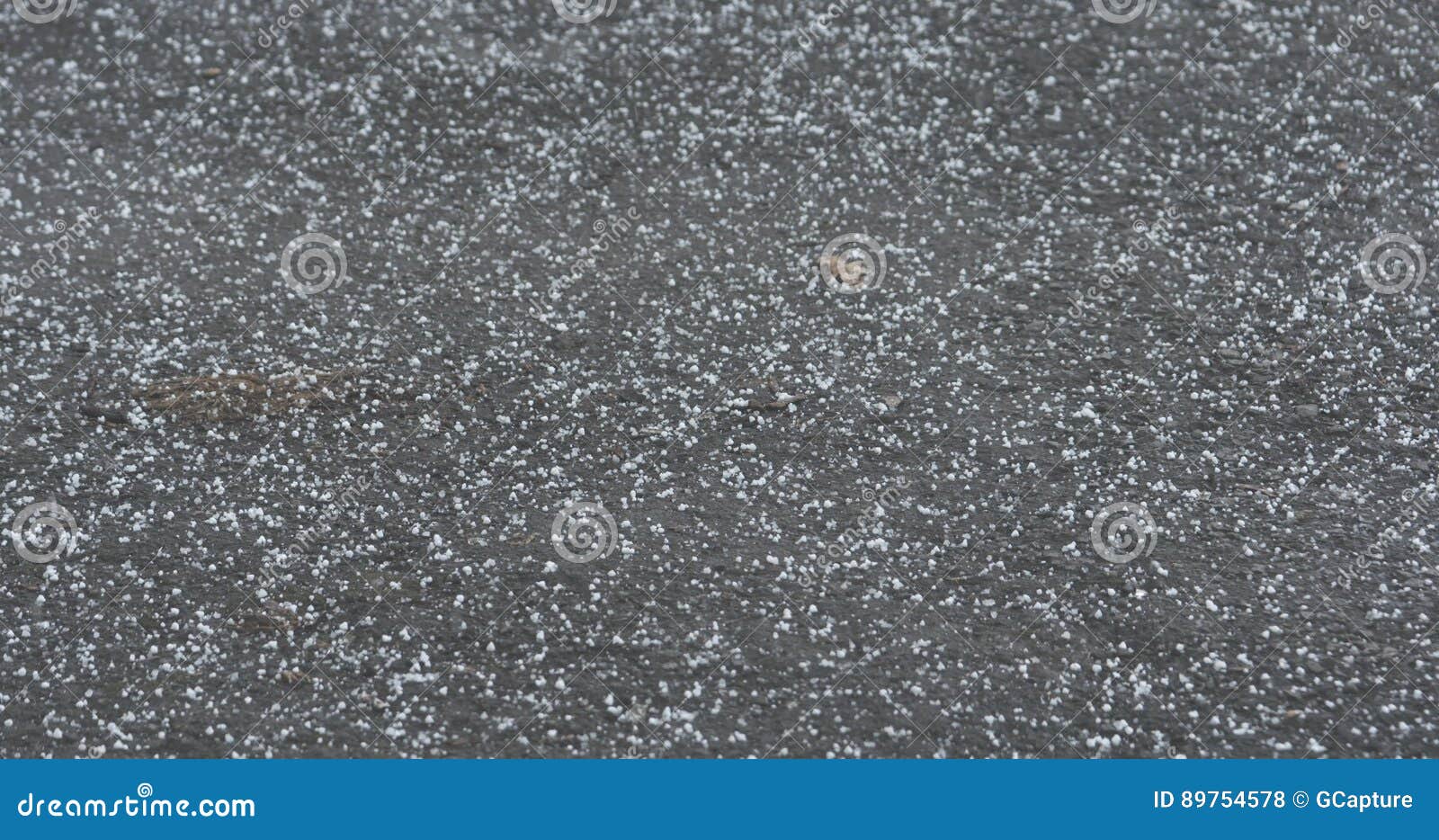 Hailstones Falling and Bouncing on Asphalt in Early Spring Stock Photo ...