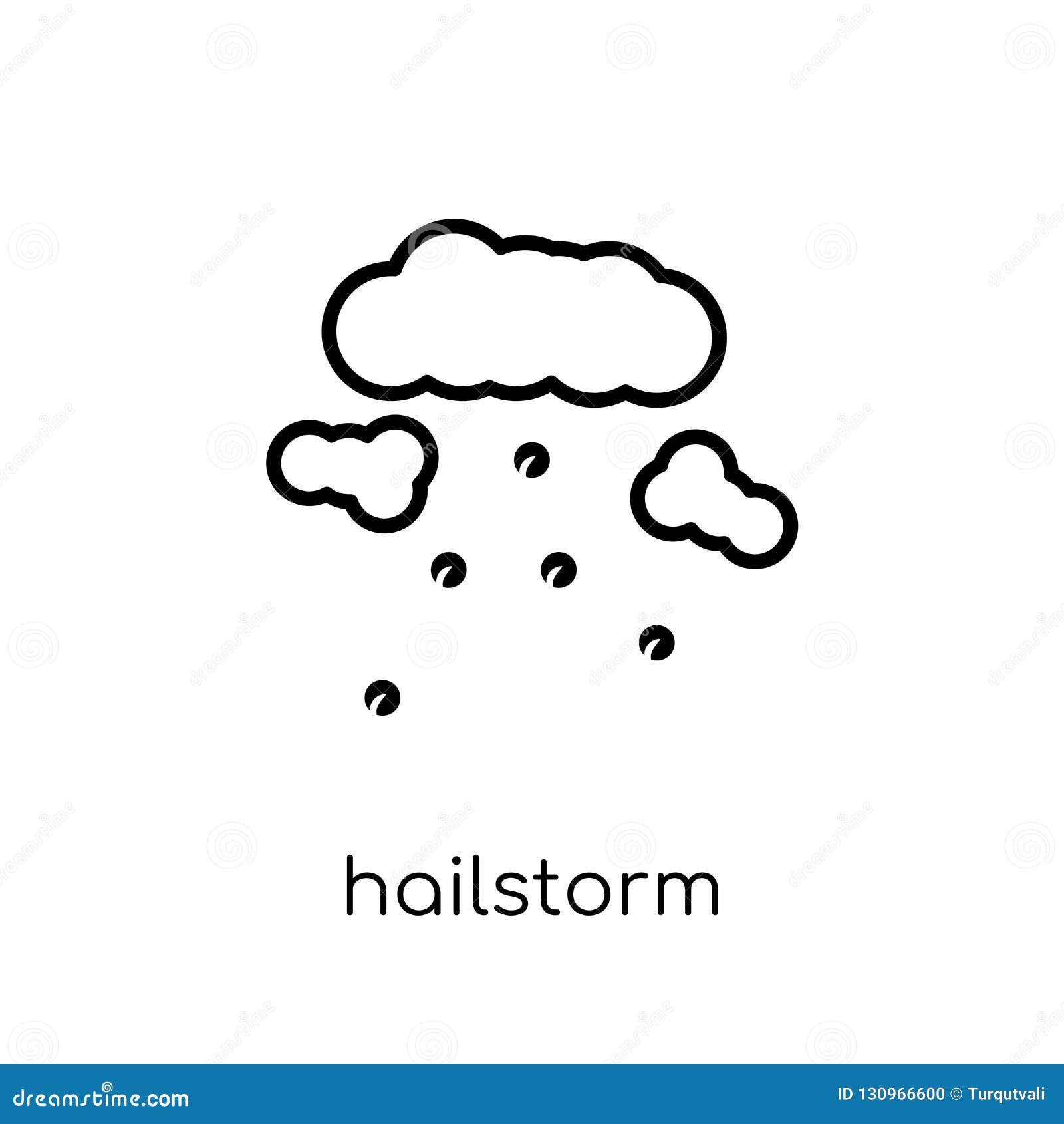Hailstorm Icon from Collection. Stock Vector - Illustration of overcast ...