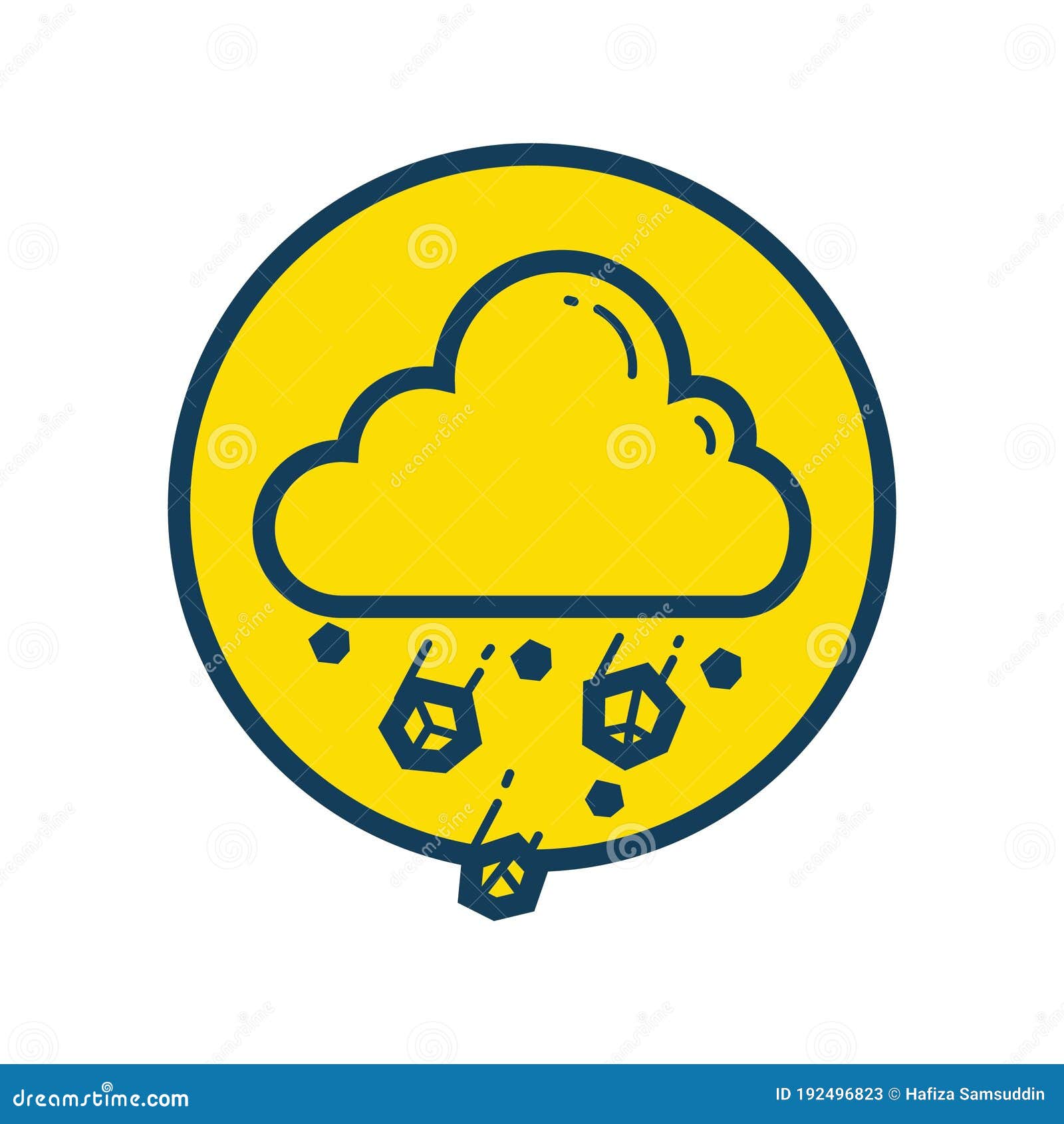 Hailstorm. Vector Illustration Decorative Design Stock Vector ...