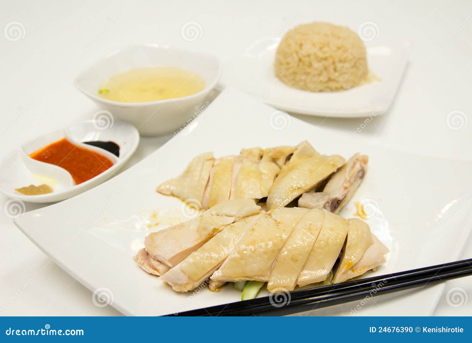 Hainan chicken rice stock photo. Image of delicious, hainan - 24676390