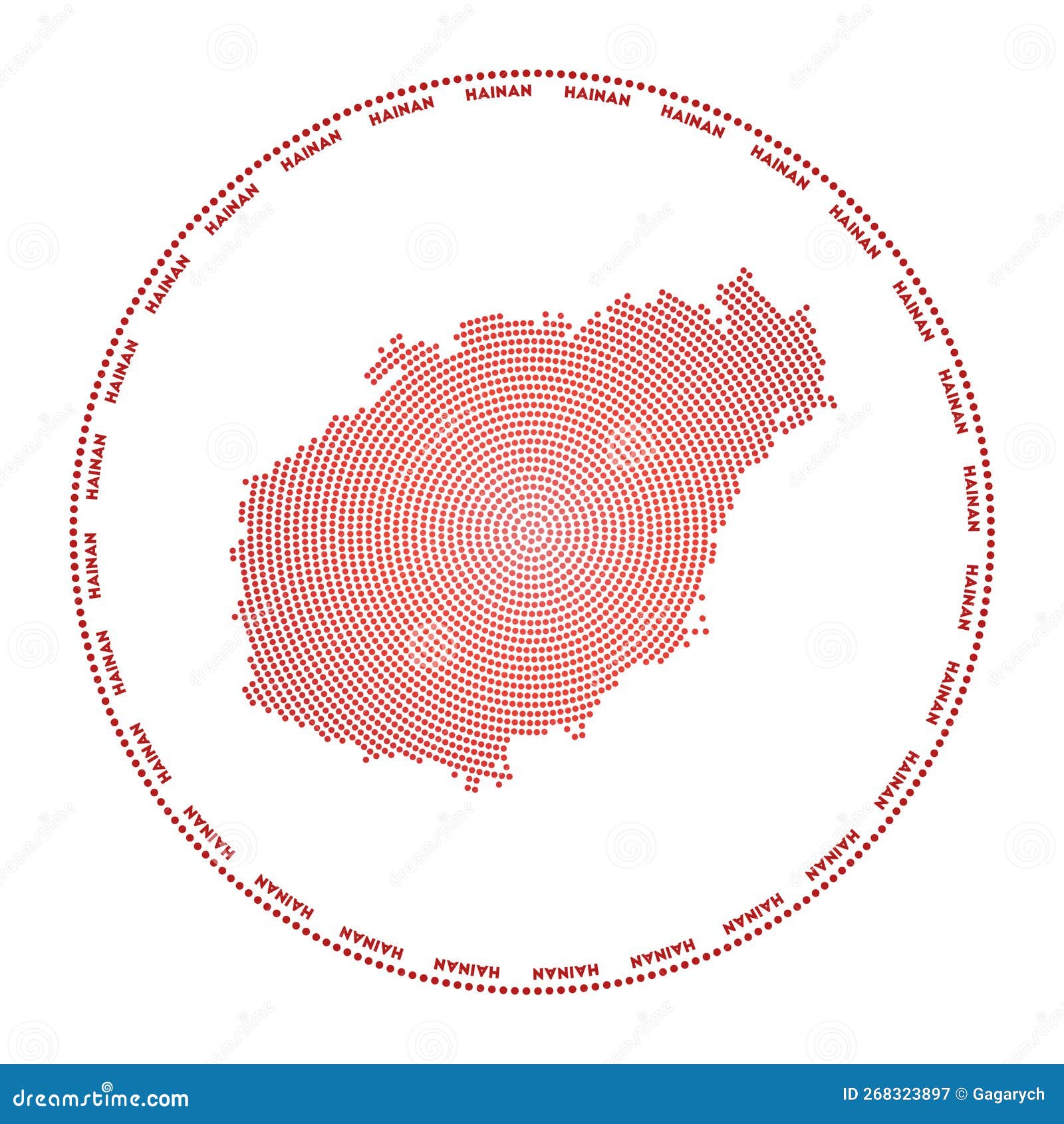 Hainan round logo. stock vector. Illustration of graphic - 268323897