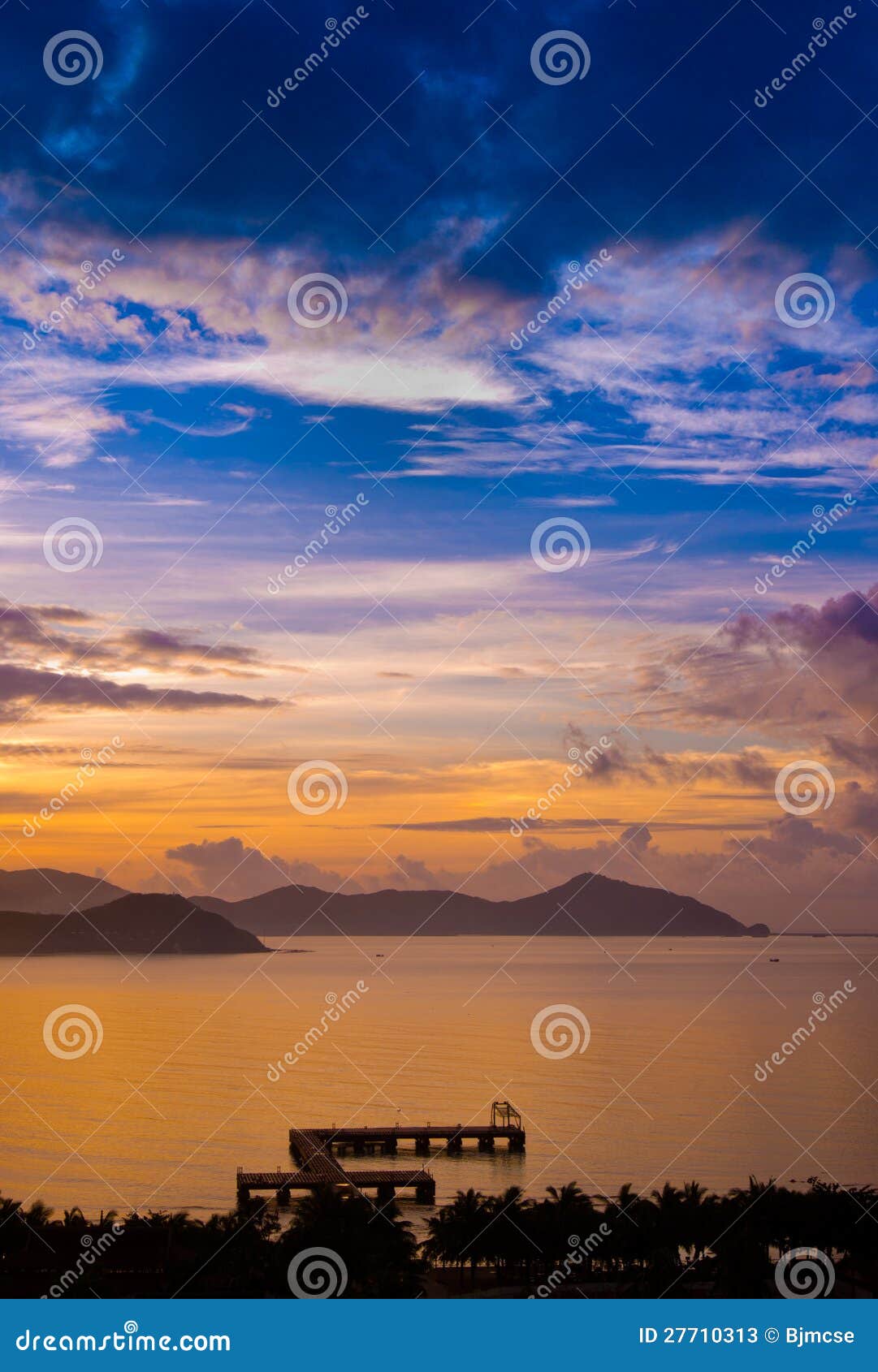 Hainan sanya sunrise stock image. Image of vertical, color - 27710313
