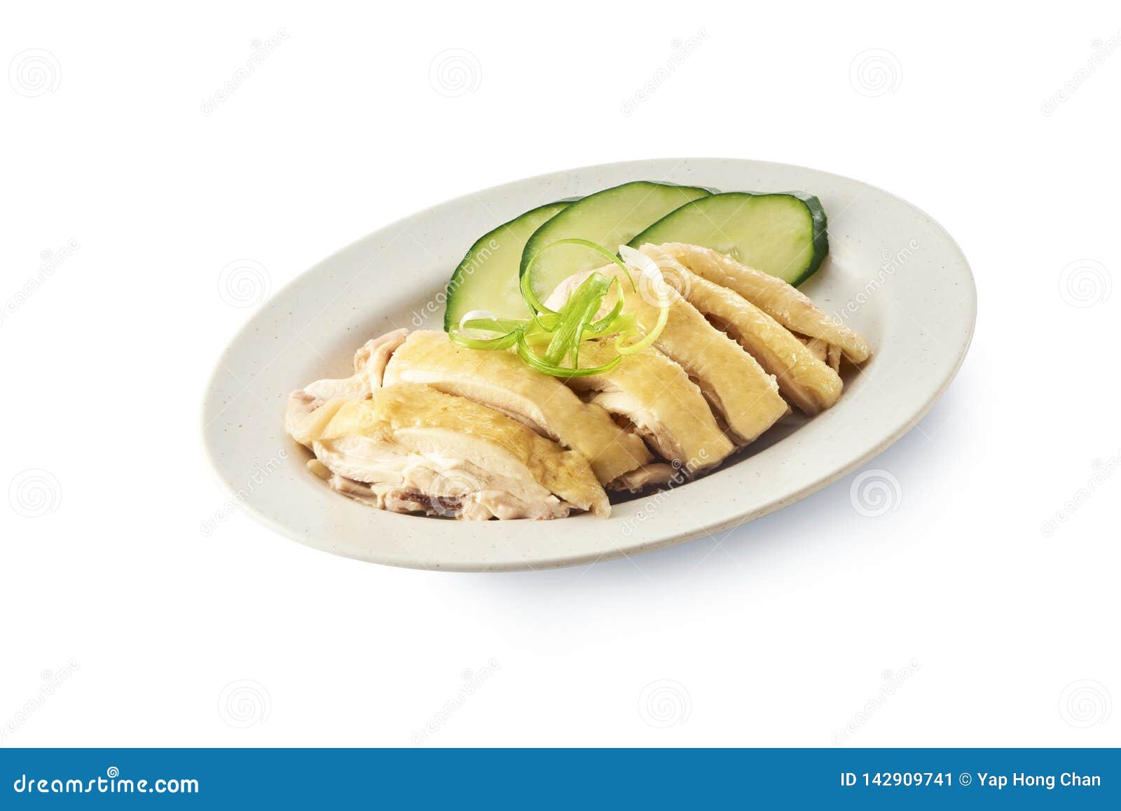 Hainanese Chicken Rice Or Rice Steamed With Chicken Soup Royalty-Free ...