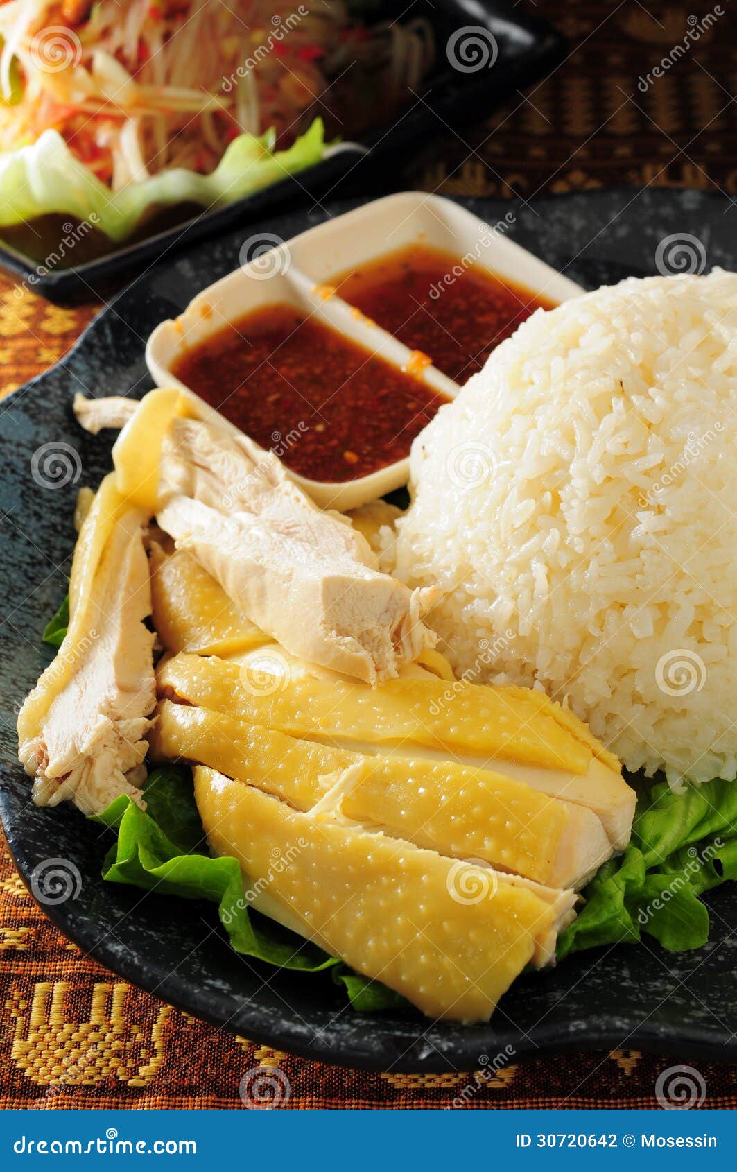Hainanese Chicken Rice Chilly Sauce Stock Photo - Image of chinese ...