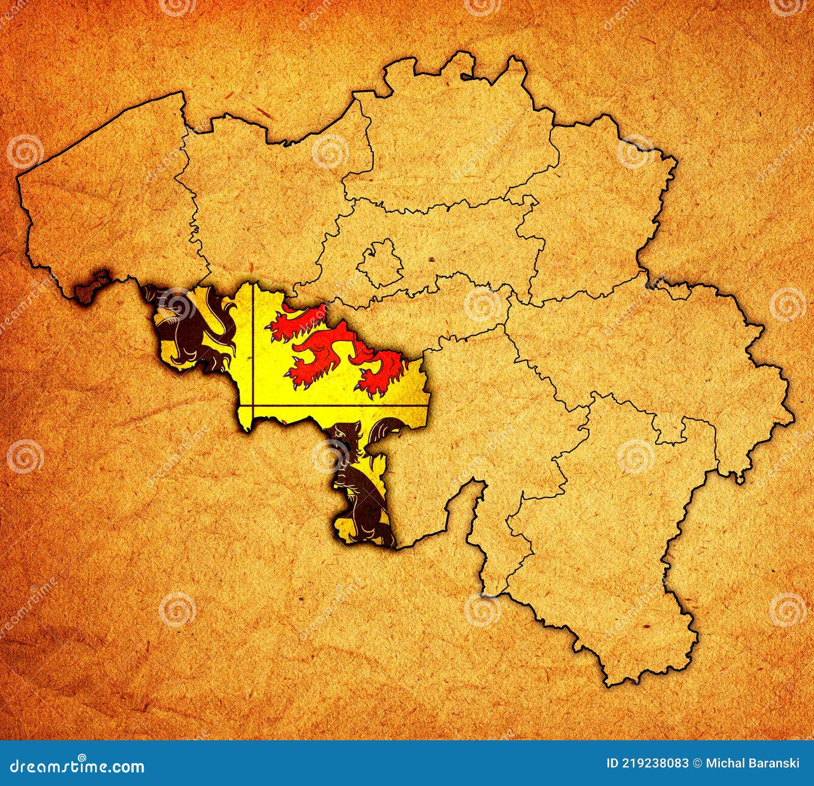 Hainaut on map of belgium stock illustration. Illustration of isolated ...