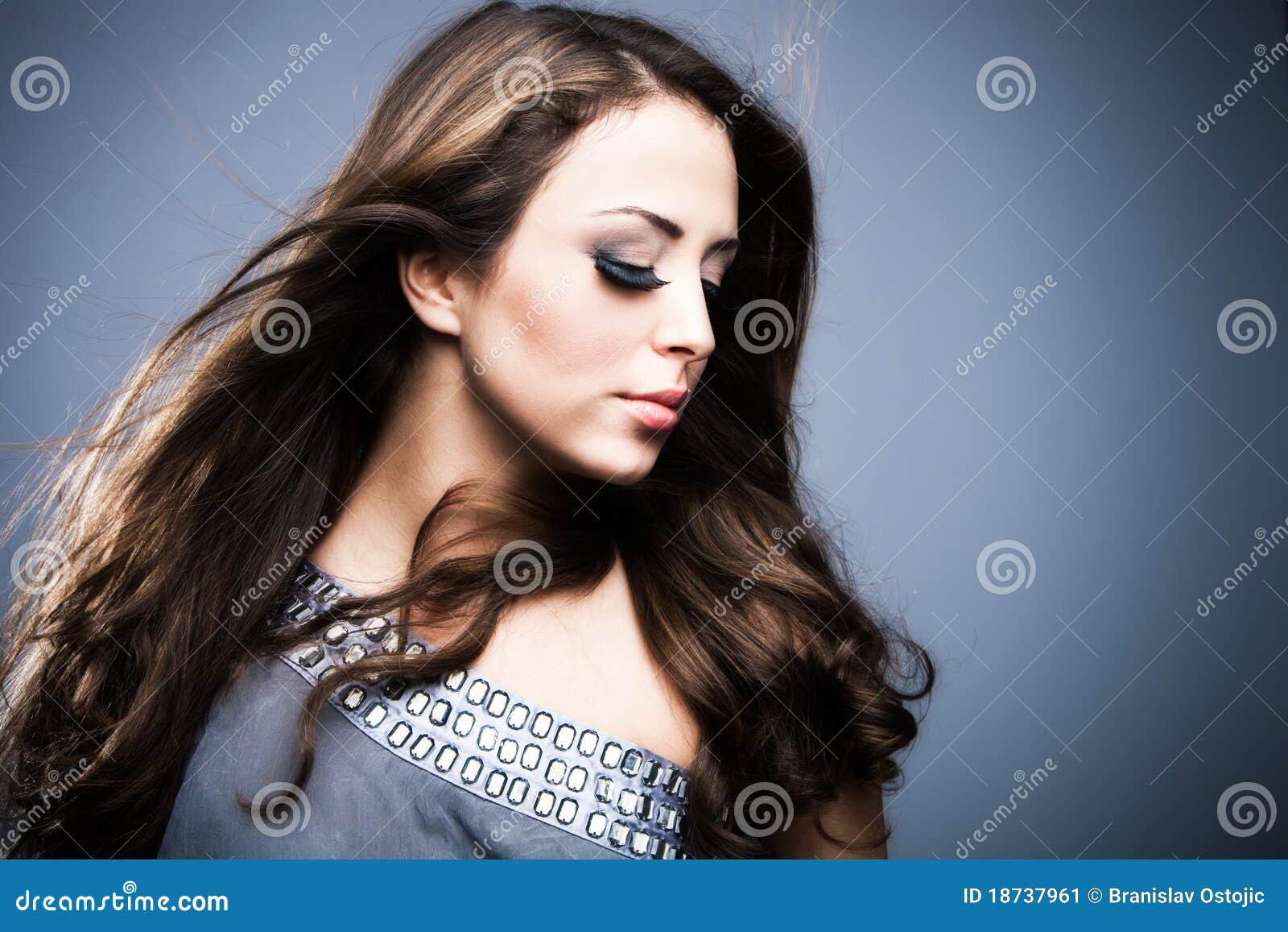 Hair stock image. Image of silky, hair, studio, portrait - 18737961