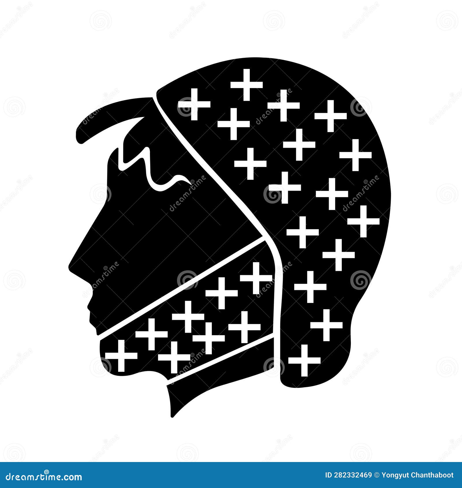 Hair and Beard Nets Must Be Worn Black Icon ,Vector Illustration ...