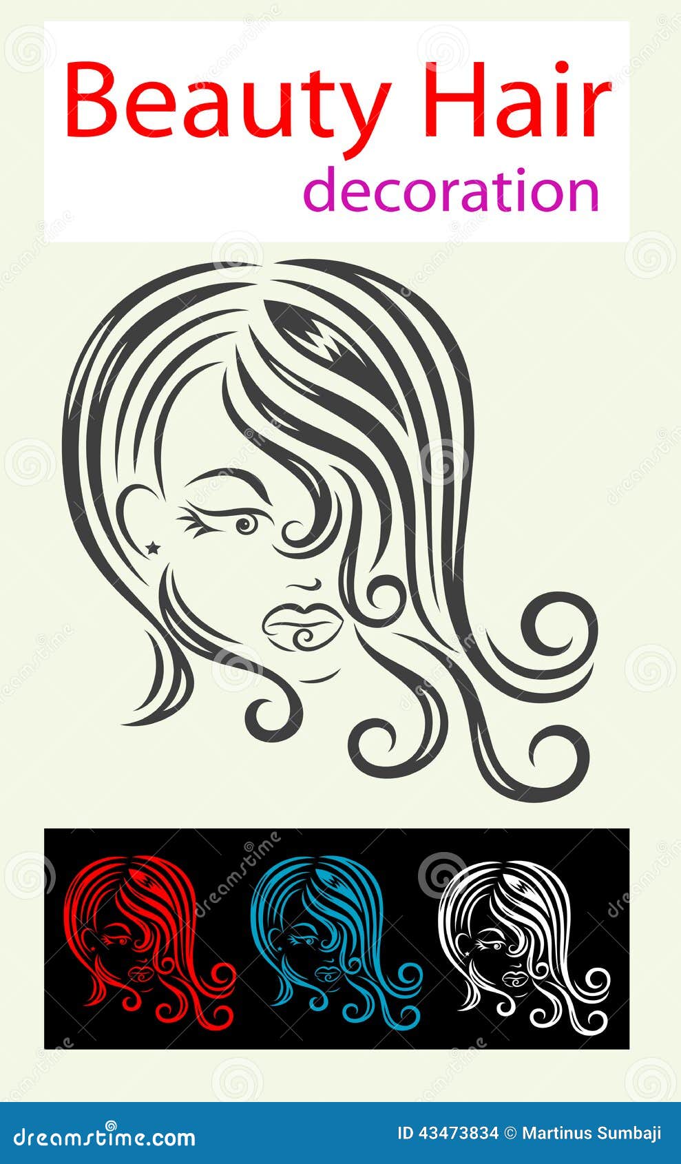 Hair beauty icon stock vector. Illustration of person - 43473834