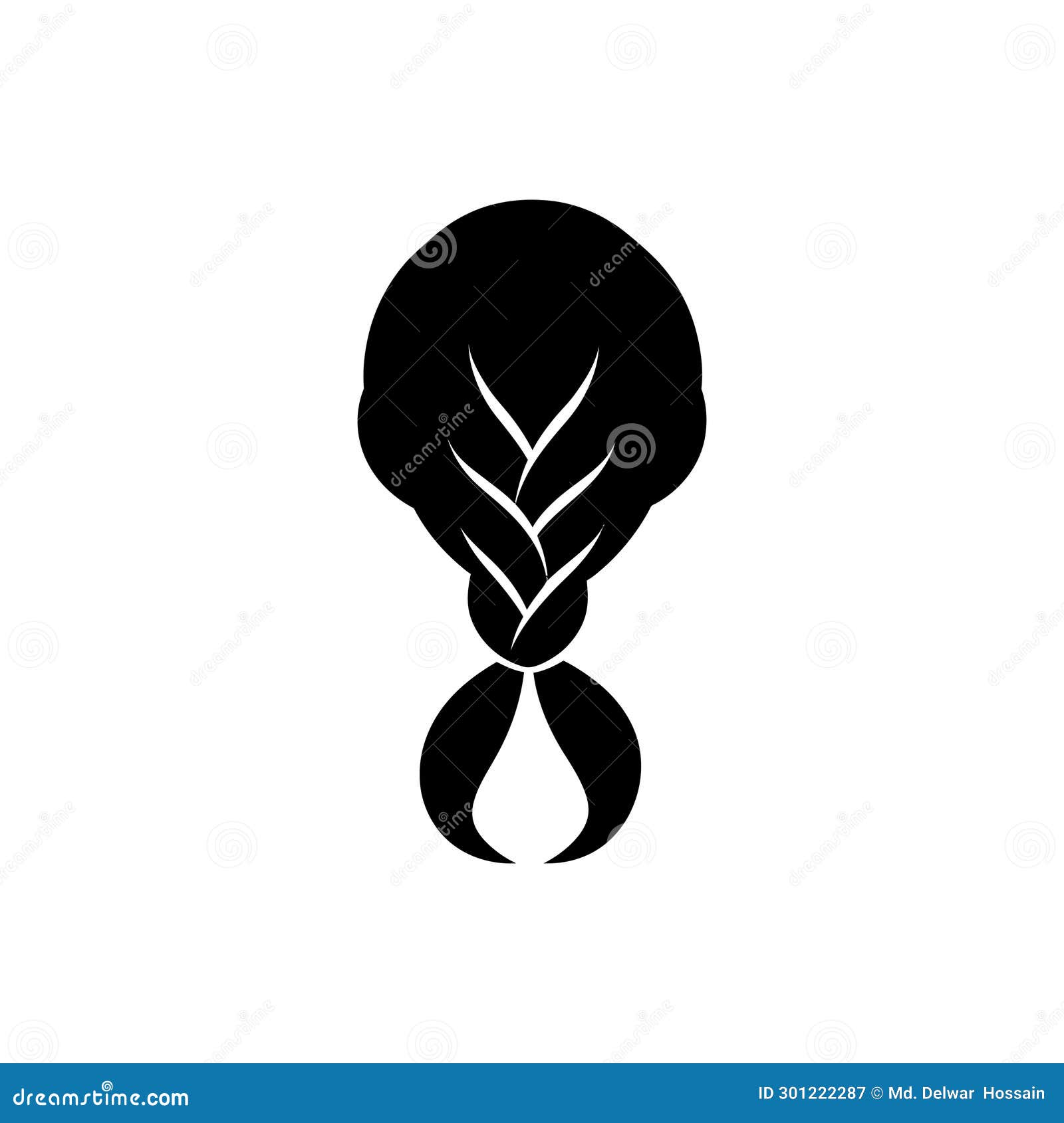 Hair braiding icon stock vector. Illustration of vector - 301222287