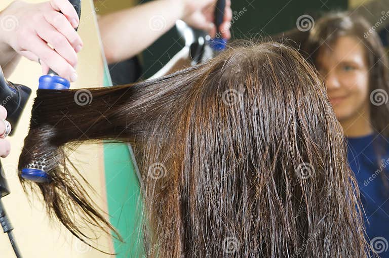 Hair and brush stock image. Image of model, grooming, parlor - 4777573