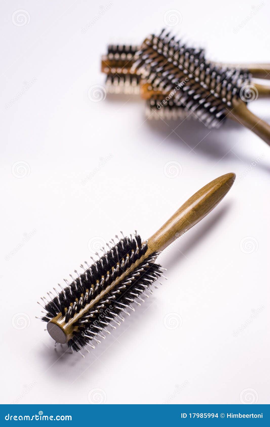 Hair brushes on white stock photo. Image of occupation - 17985994