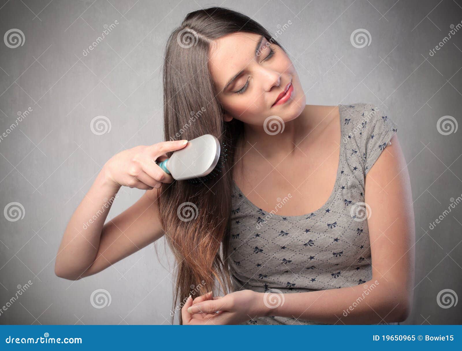 Hair brushing stock image. Image of beauty, caucasian - 19650965