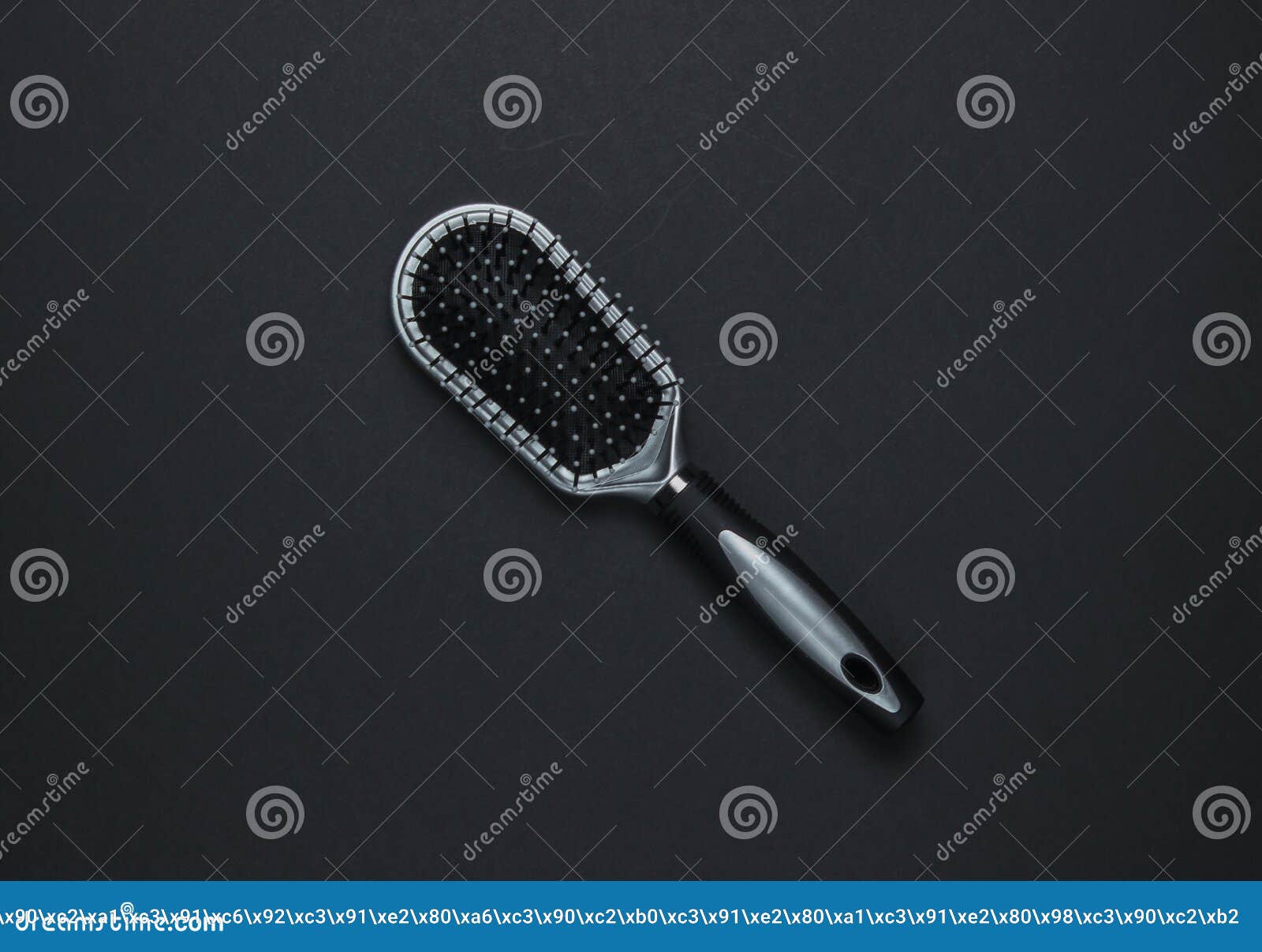 Hair Care. Comb on a Black Background Stock Photo - Image of brush ...
