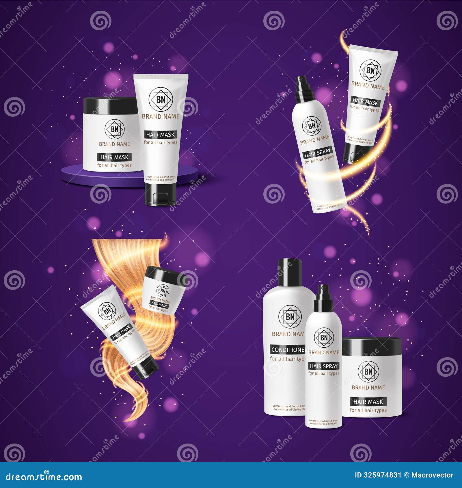 Hair Care 3d Render Background. Scalp Cell Structure With Follicle And ...