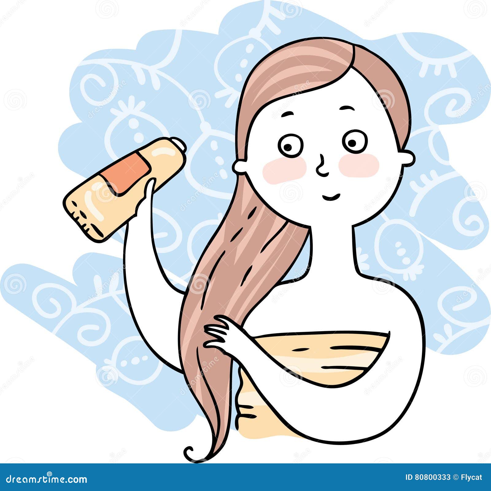 Beauty hair care stock vector. Illustration of gentle - 80800333