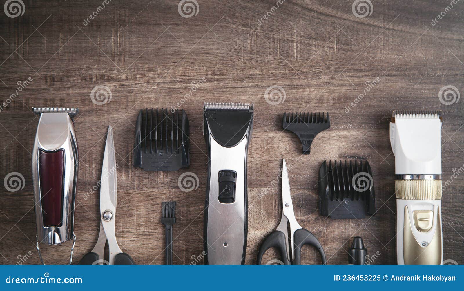 Hair Clippers and Hair Trimmer with Comb and Scissors Stock Image ...