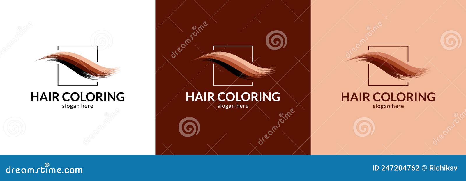 Hair coloring logo stock vector. Illustration of care - 247204762