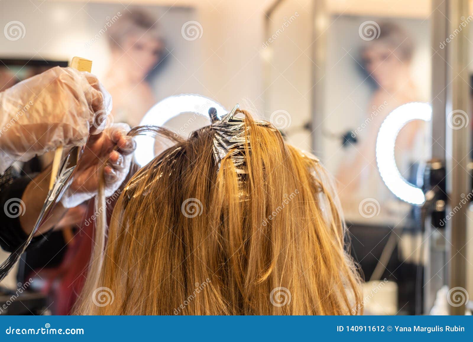 Hair Coloring at Hair the Salon Stock Photo - Image of female, client ...