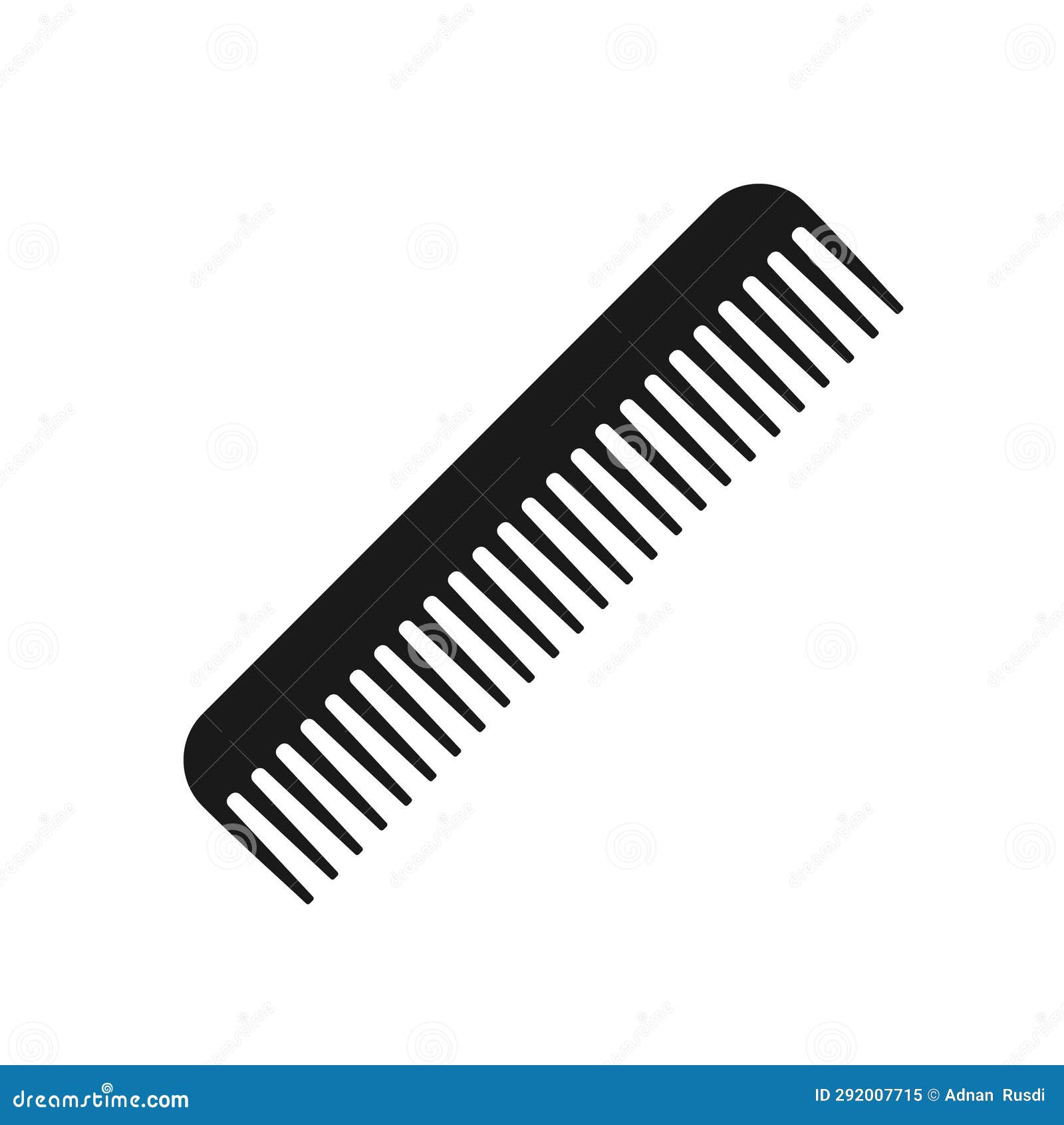 Hair Comb Flat Design Vector Illustration Stock Illustration ...