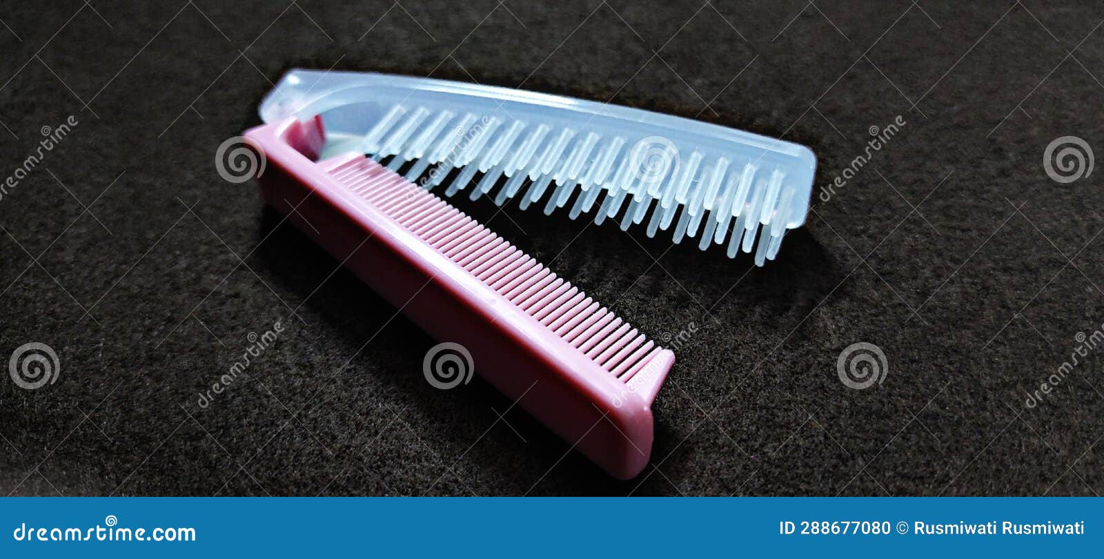 Hair Comb with Two Colors, White and Pink Stock Photo - Image of colors ...