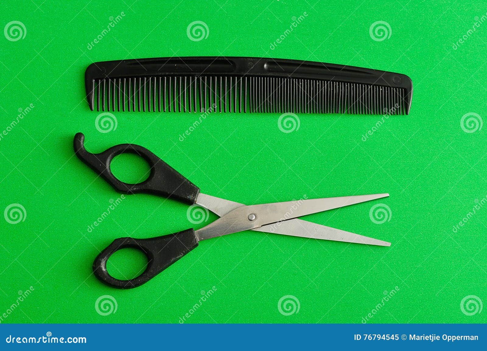 Hair Cutting Scissors and a Comb Stock Image - Image of salon ...