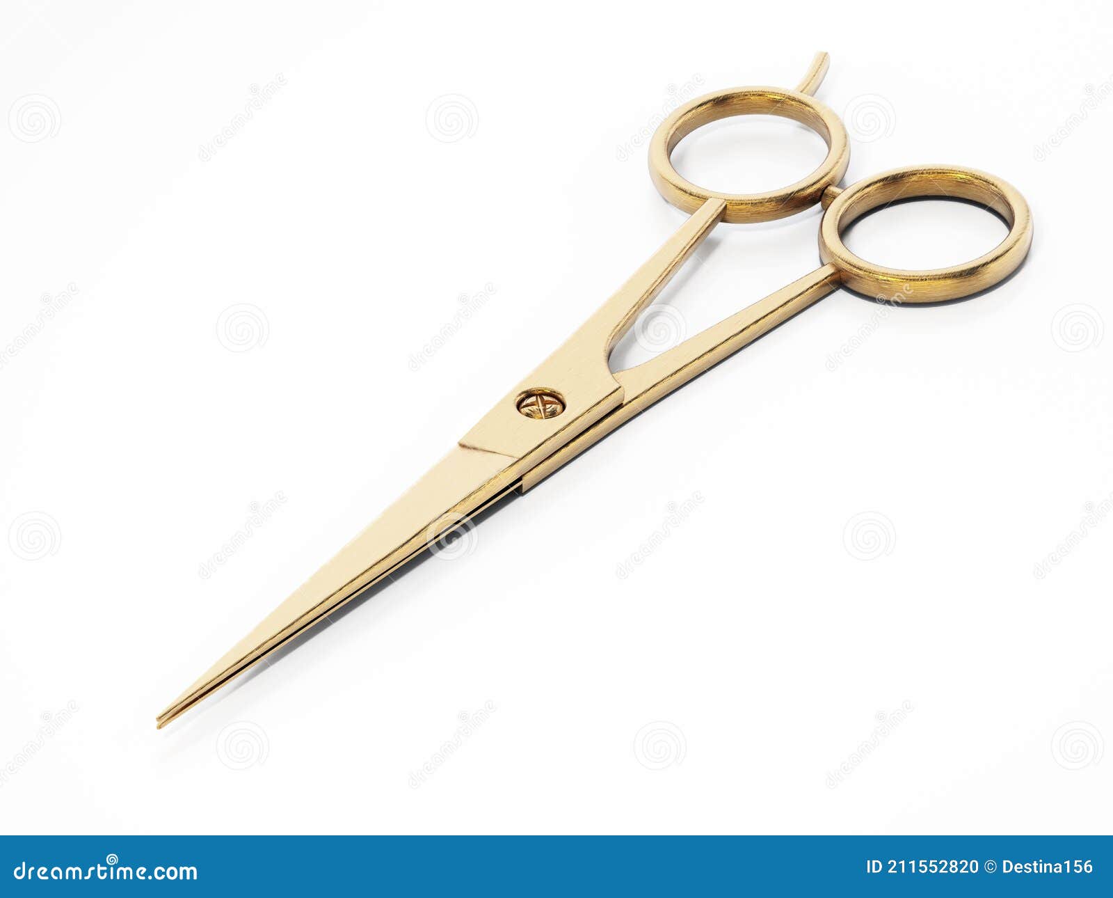 Hair Cutting Scissors Isolated on White Background. 3D Illustration ...