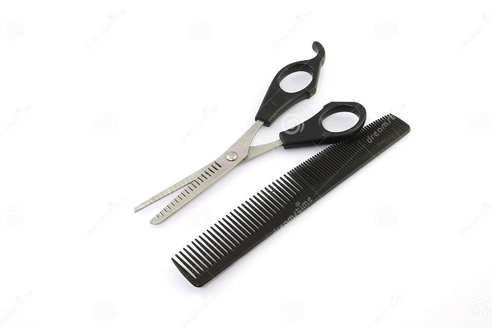 Hair Cutting Shears and Comb Stock Image - Image of metal, sharp: 25956935