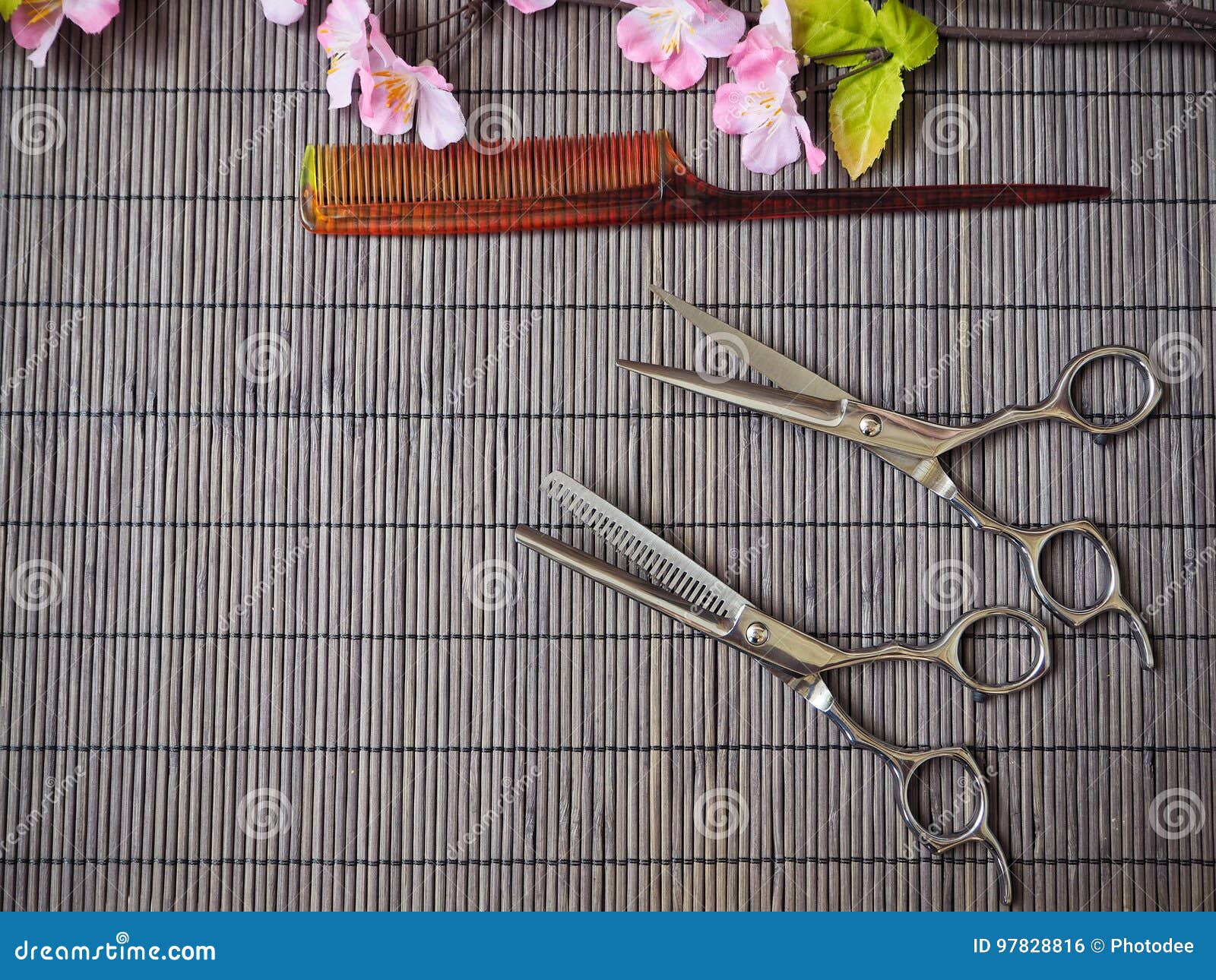 Hair Cutting Shears and Comb Stock Photo - Image of fashion, scissor ...