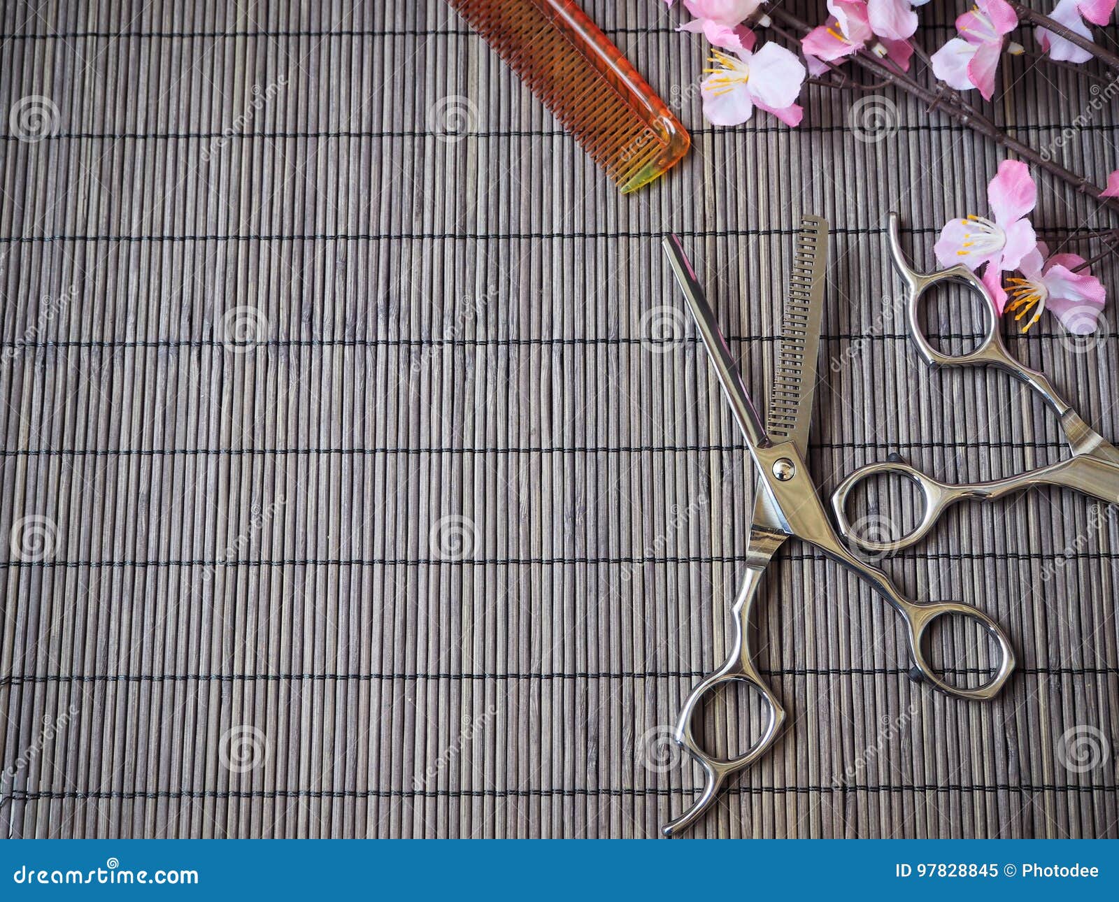 Hair Cutting Shears and Comb Stock Image - Image of shears, trim: 97828845