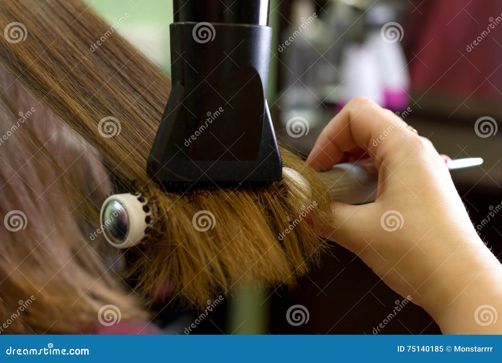 Hair dressing process stock image. Image of ends, hairdresser - 75140185