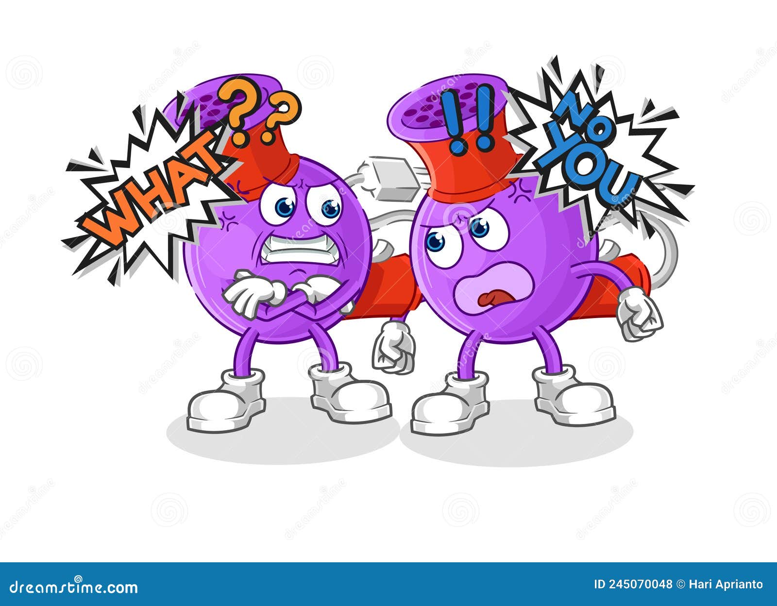 CD Arguing Each Other Cartoon Vector | CartoonDealer.com #250181117