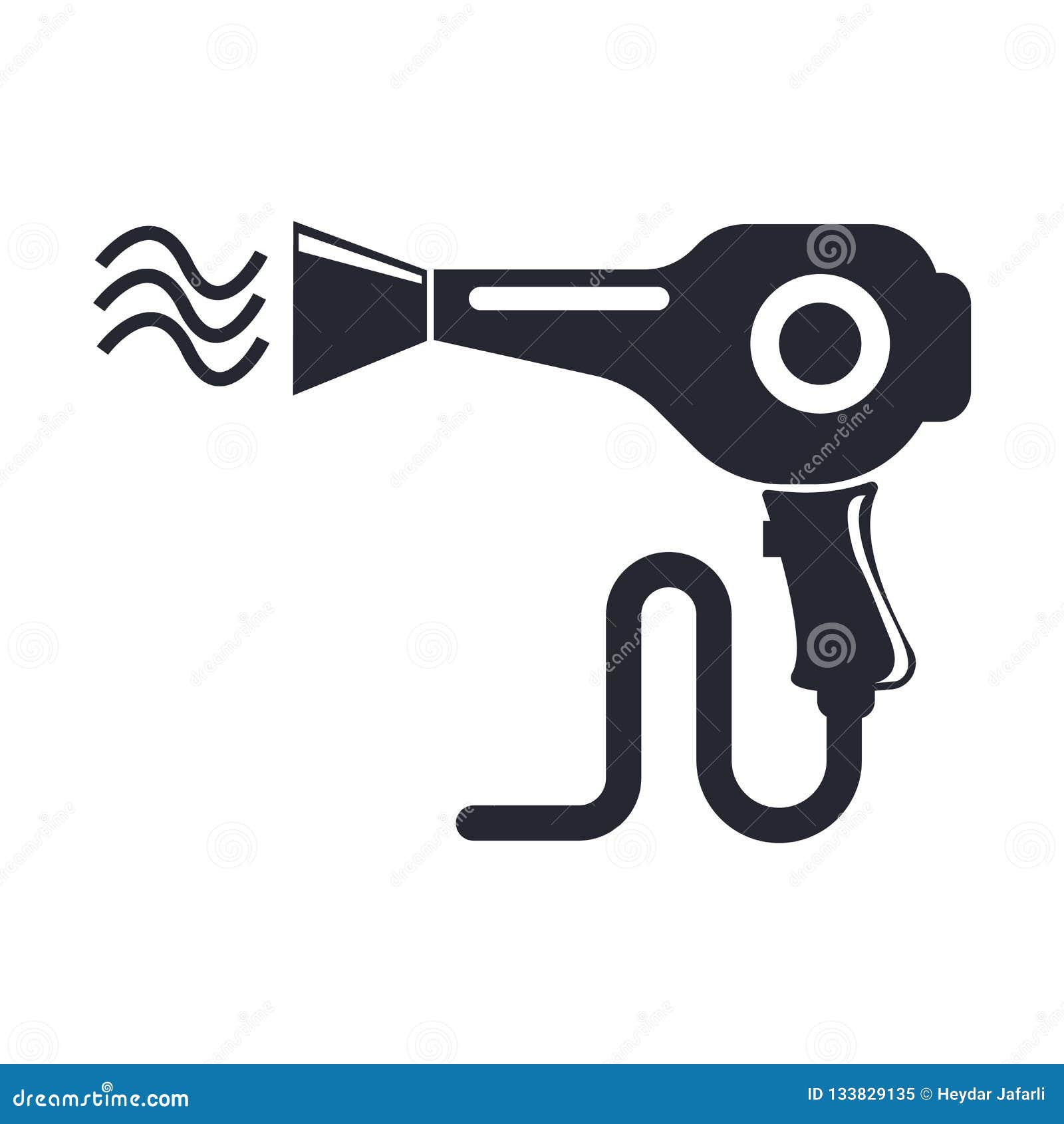 Hair Dryer Icon Vector Sign And Symbol Isolated On White Background