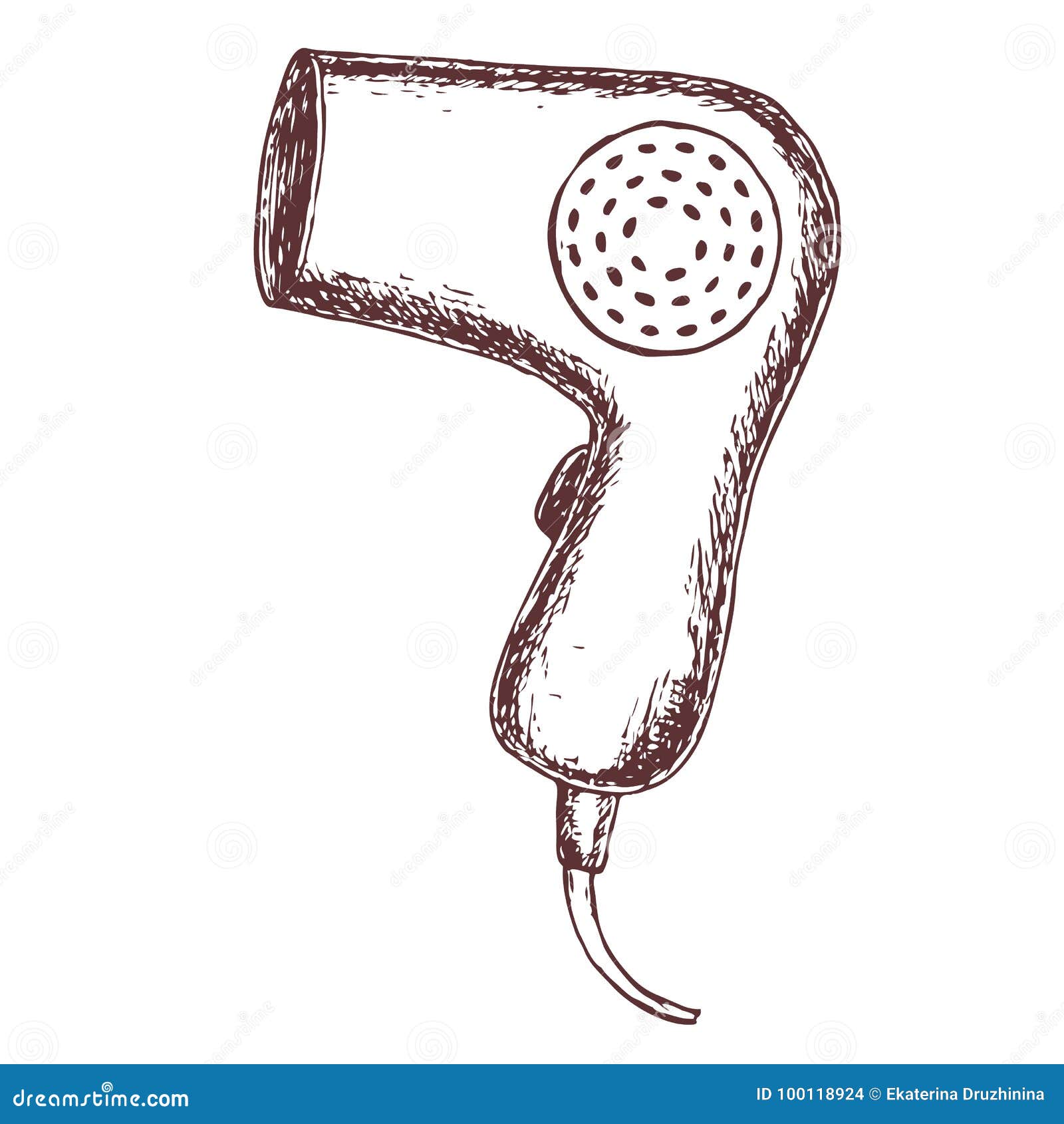 Hair Dryer Illustration Stock Vector Illustration Of Accessories