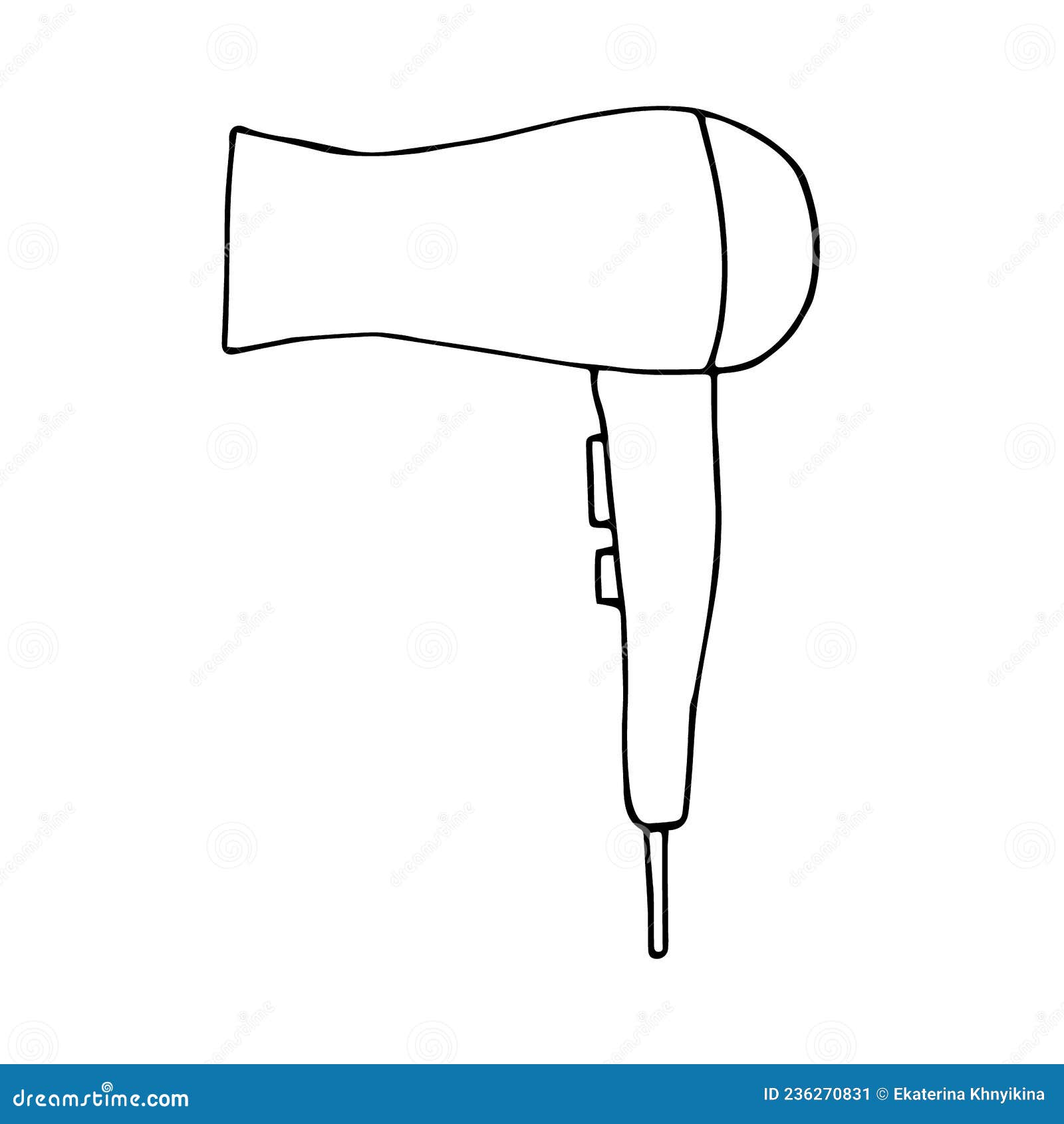 Hair Dryer Vector Illustration, Hand Drawing Doodle Stock Vector ... Hair Dryer Vector Illustration, Hand Drawing Doodle Stock Vector ...
