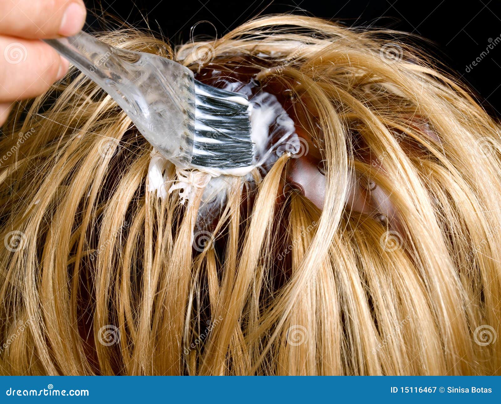 Hair dyeing stock image. Image of female, hairdresser - 15116467