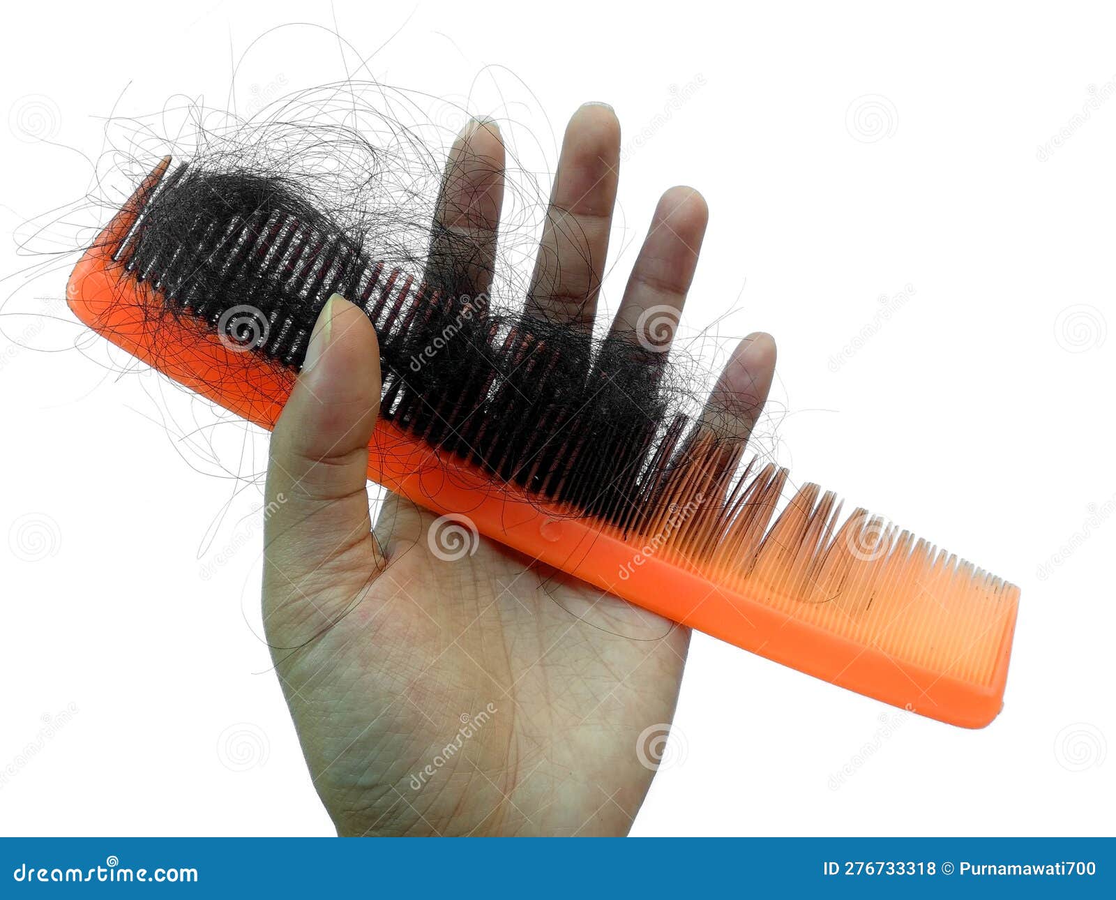 Hair Falls Out after Combing on a White Background Stock Photo - Image ...