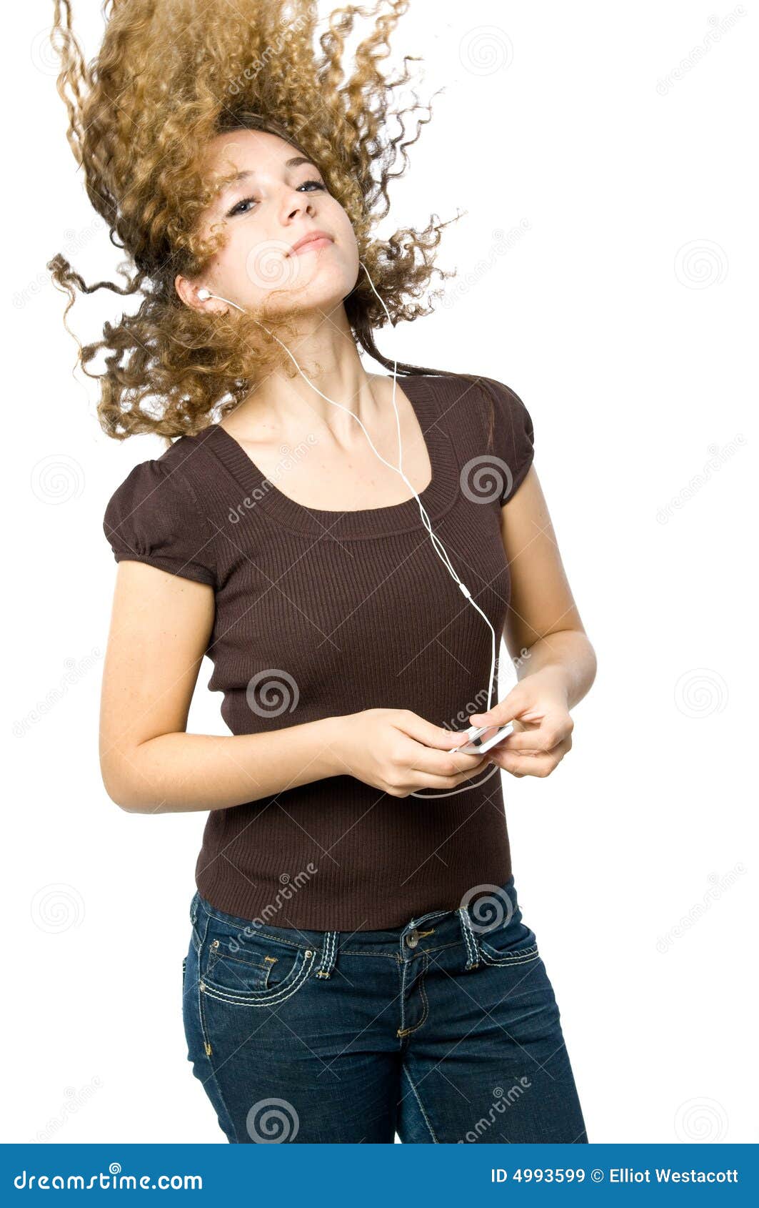 Hair Flick stock image. Image of listening, beautiful - 4993599