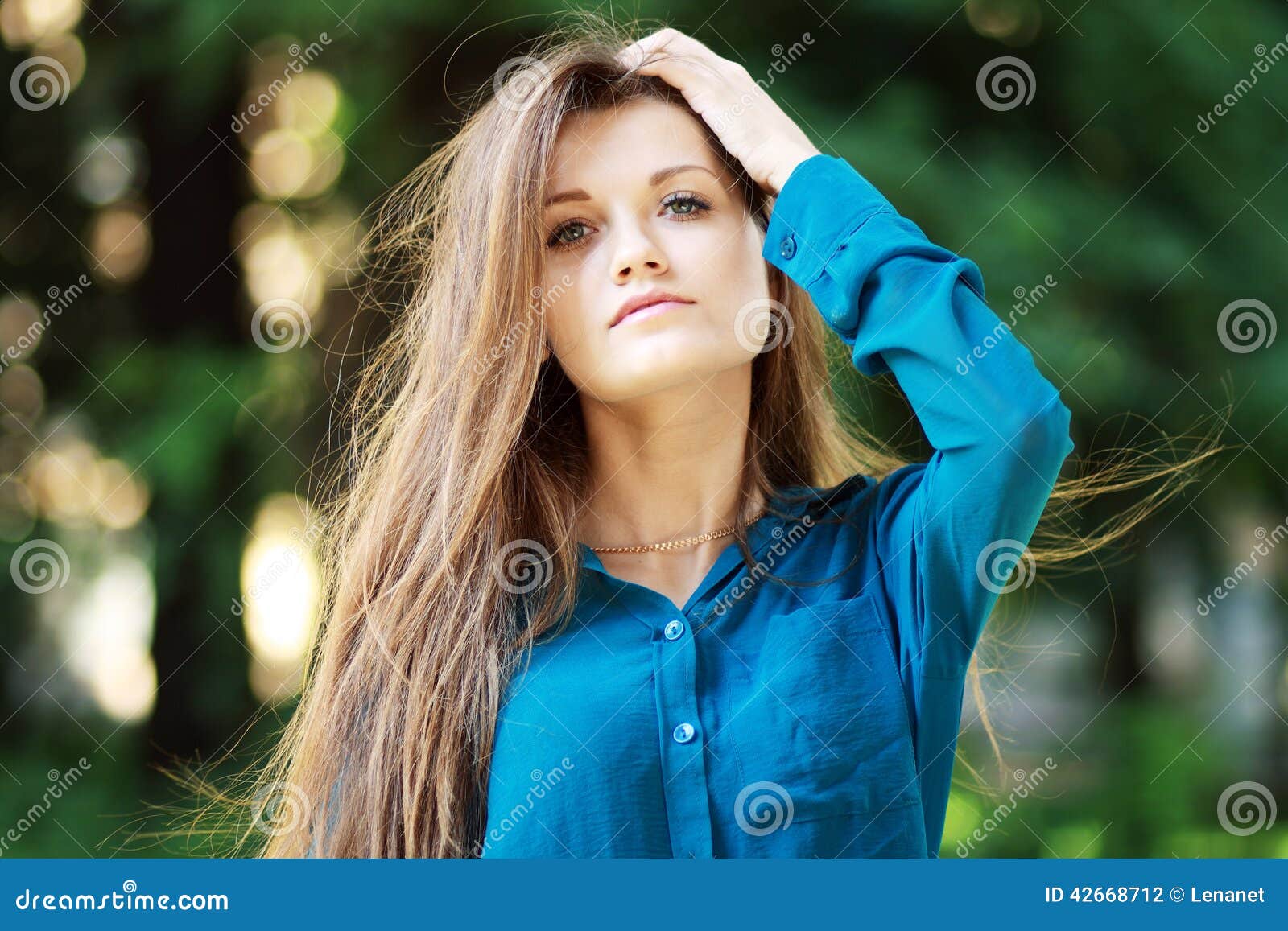 Hair flying stock photo. Image of cheerful, looking, outside - 42668712