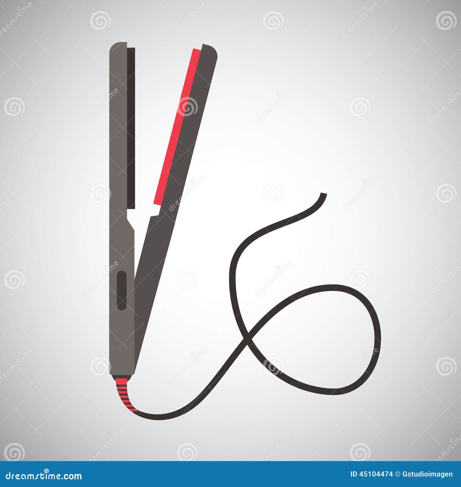 Hair iron design stock vector. Illustration of hair, female - 45104474
