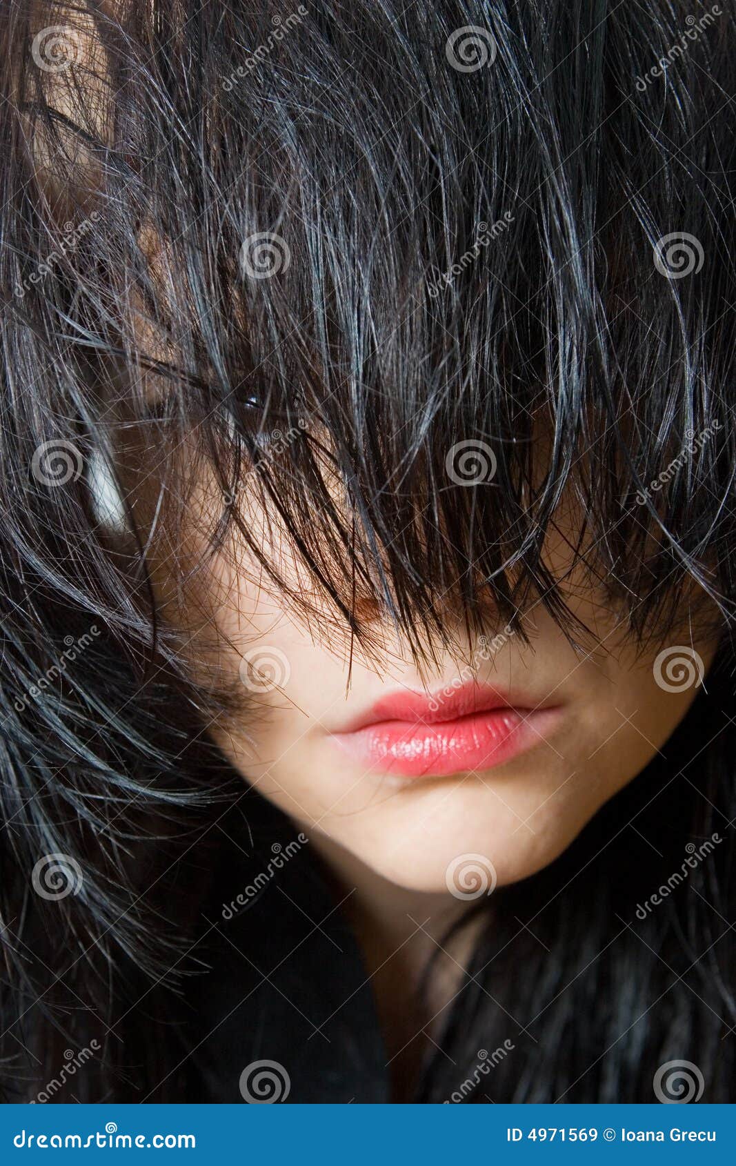 Hair and lips stock image. Image of eyebrows, lashes, look - 4971569