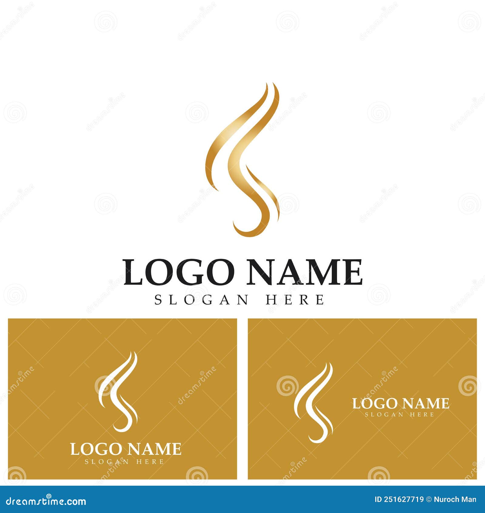 Hair Logo Template Vector Icon Illustration Design. Stock Vector ...