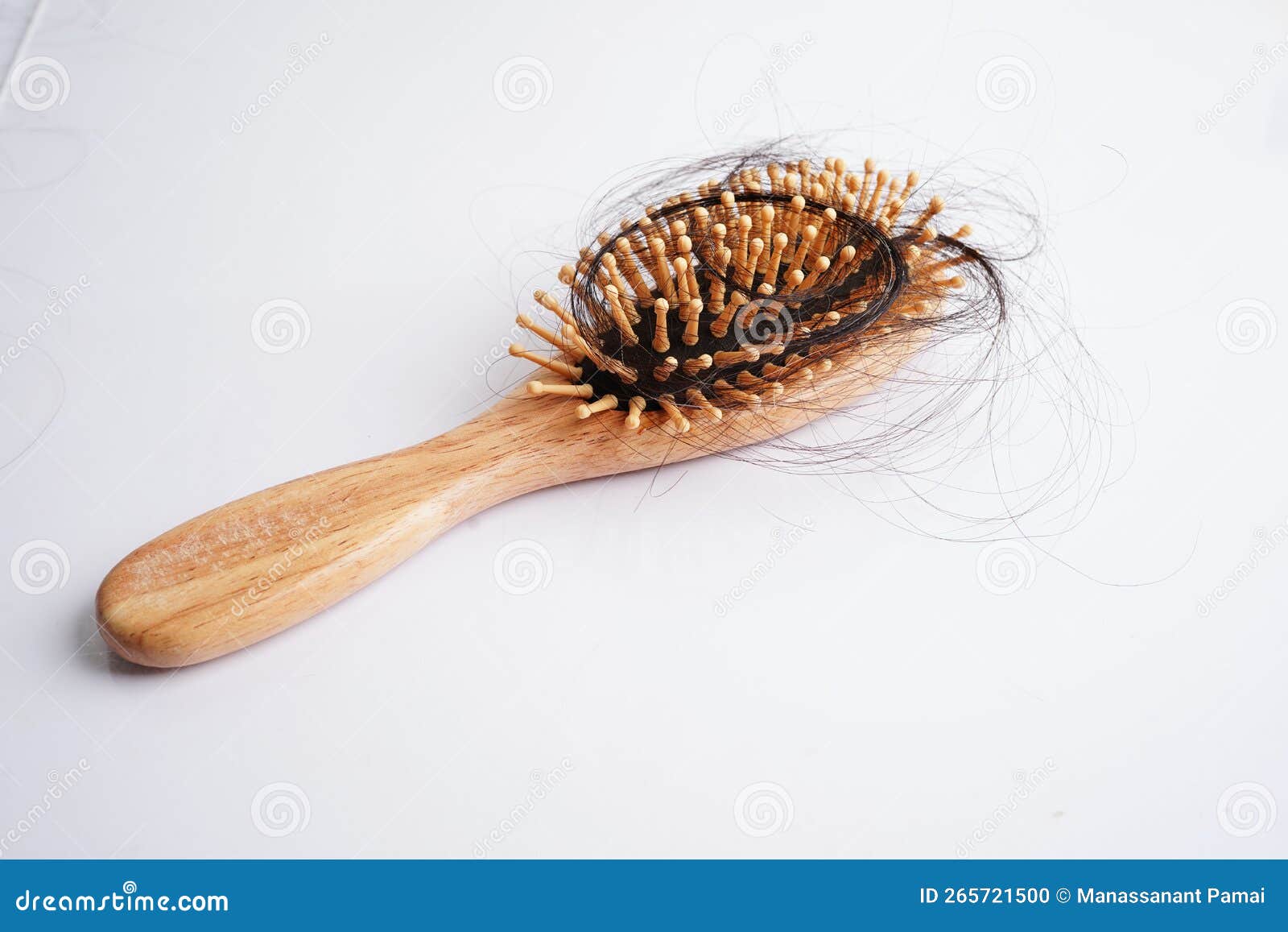 Hair Loss Fall with Comb Brush Isolated on White Background Stock Photo ...