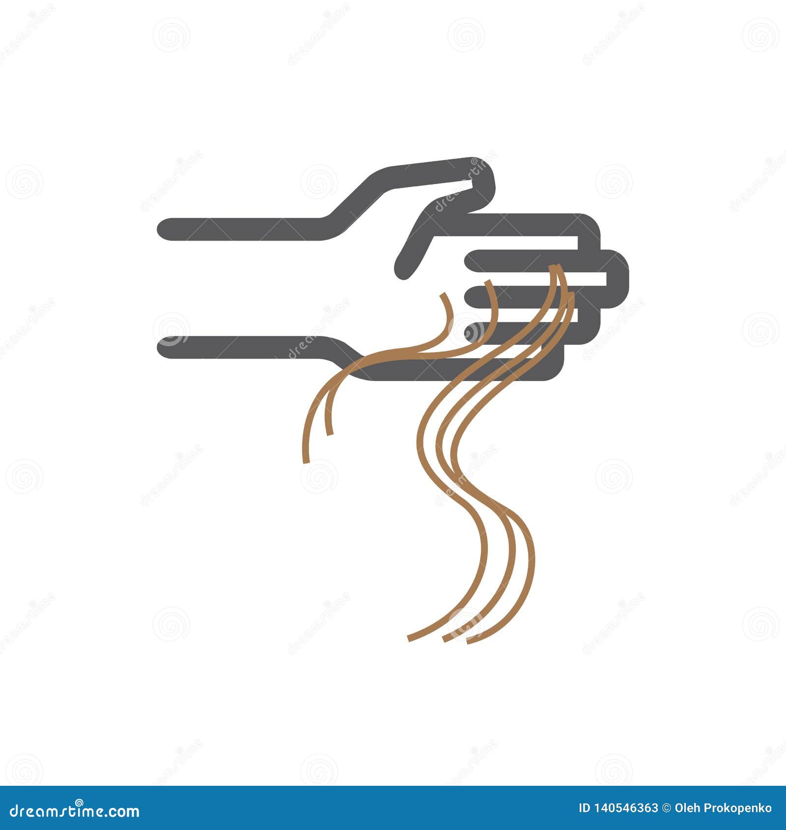 Hair Loss Line Icon. Vector Sign for Web Graphics Stock Vector ...