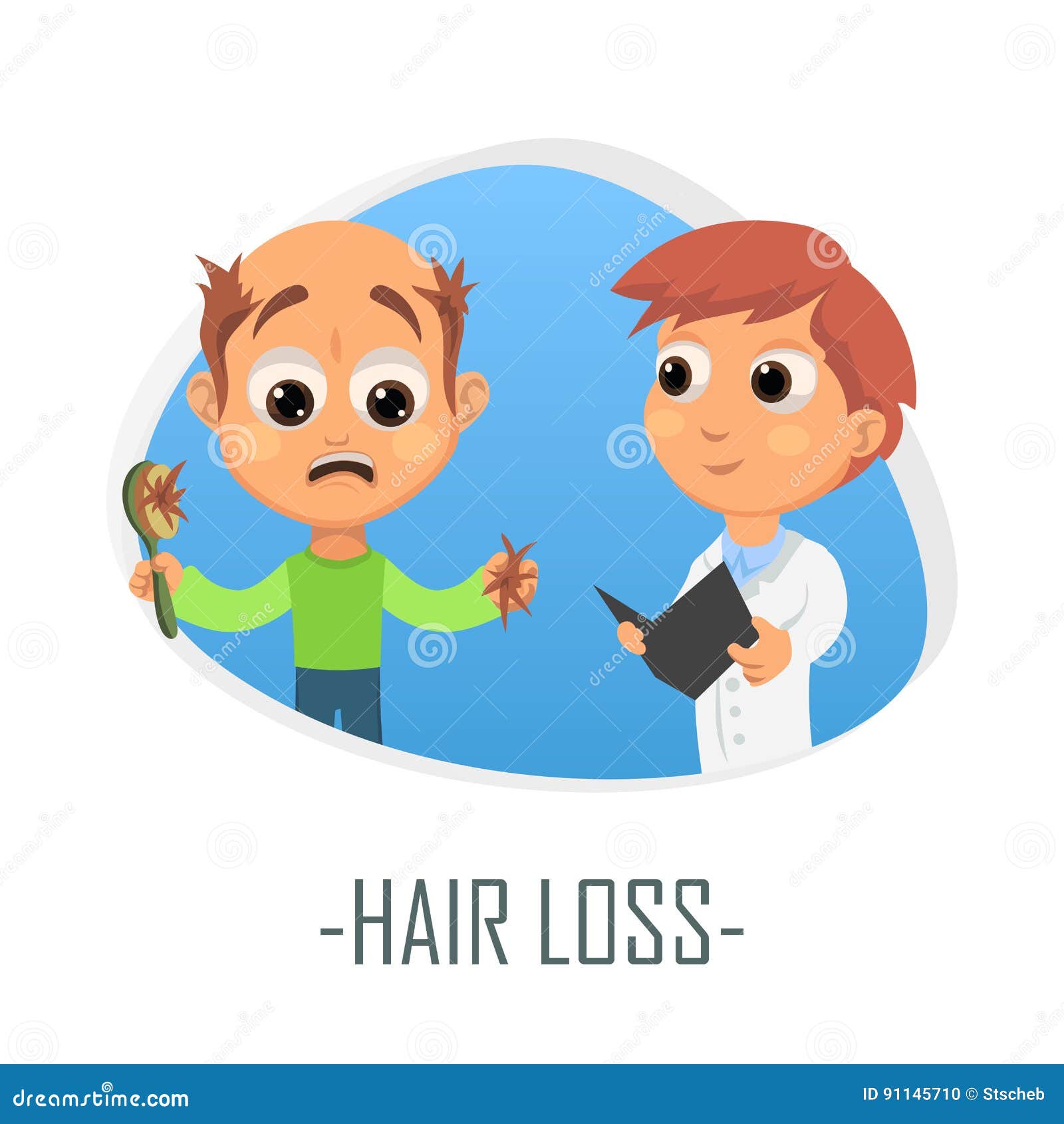 Hair Loss Medical Concept. Vector Illustration Stock Vector ... Hair Loss Medical Concept. Vector Illustration Stock Vector ...